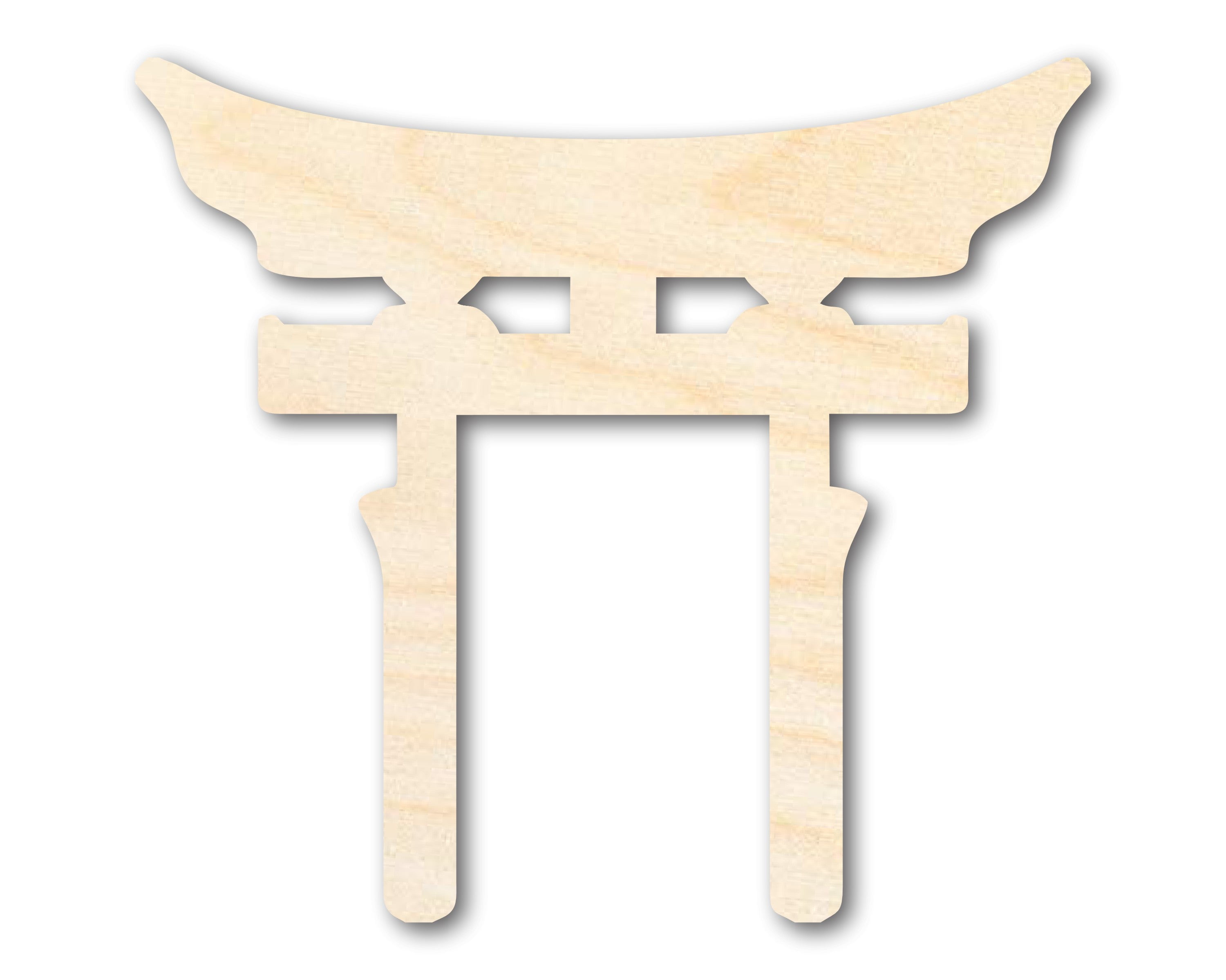 Unfinished Wood Shinto Symbol Shape | DIY Craft Cutout | up to 46" DIY ...