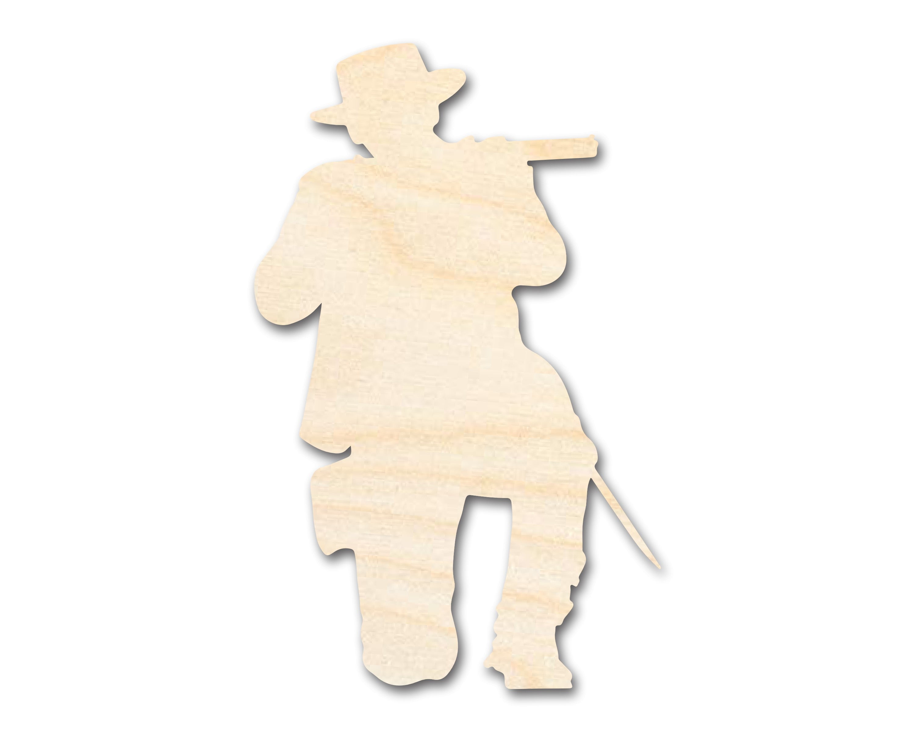 Unfinished Wood Shooting Soldier Shape | DIY Craft Cutout | up to 46 ...