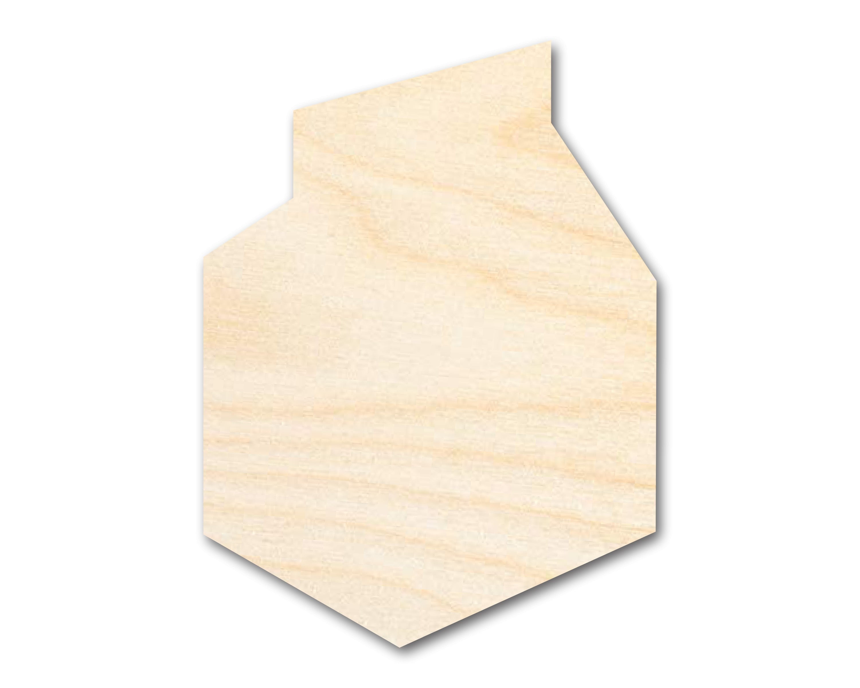 Unfinished Wood Short Milk Carton Shape | DIY Craft Cutout | up to 46 ...