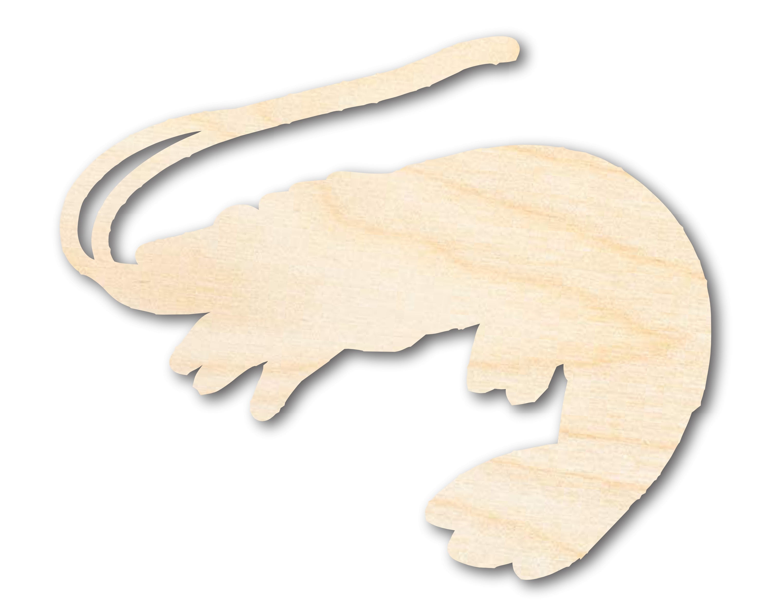 Unfinished Wood Shrimp Shape | DIY Craft Cutout | up to 46" DIY 8" / 1/ ...