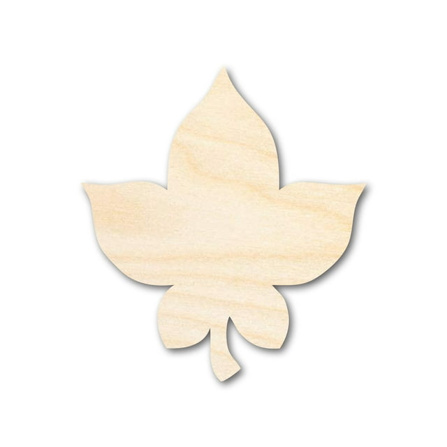 Unfinished Wood Simple Fall Leaf Shape | DIY Craft Cutout | up to 46 ...