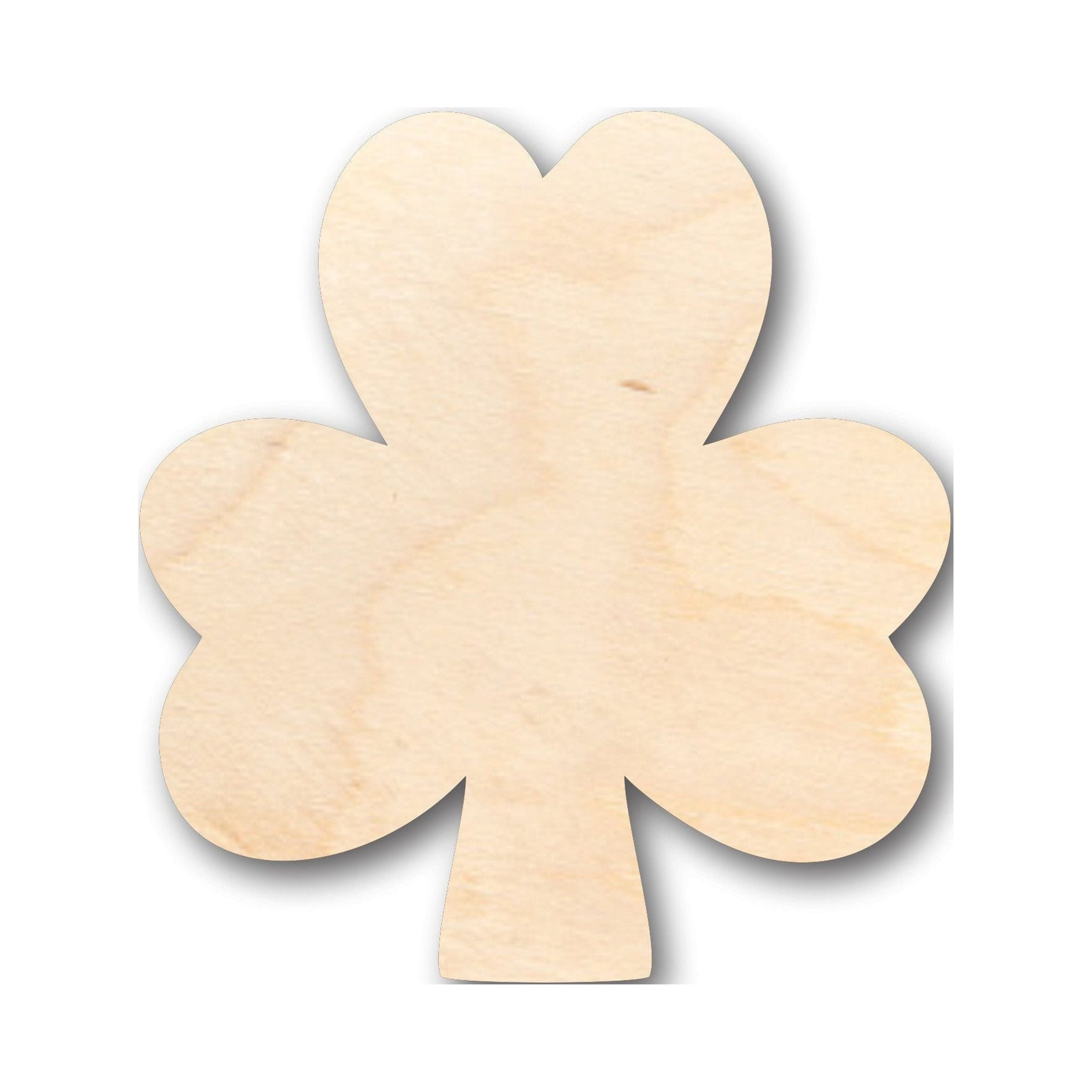 Unfinished Wood Simple Shamrock Shape - Craft - up to 46" DIY 8" / 1/4 ...