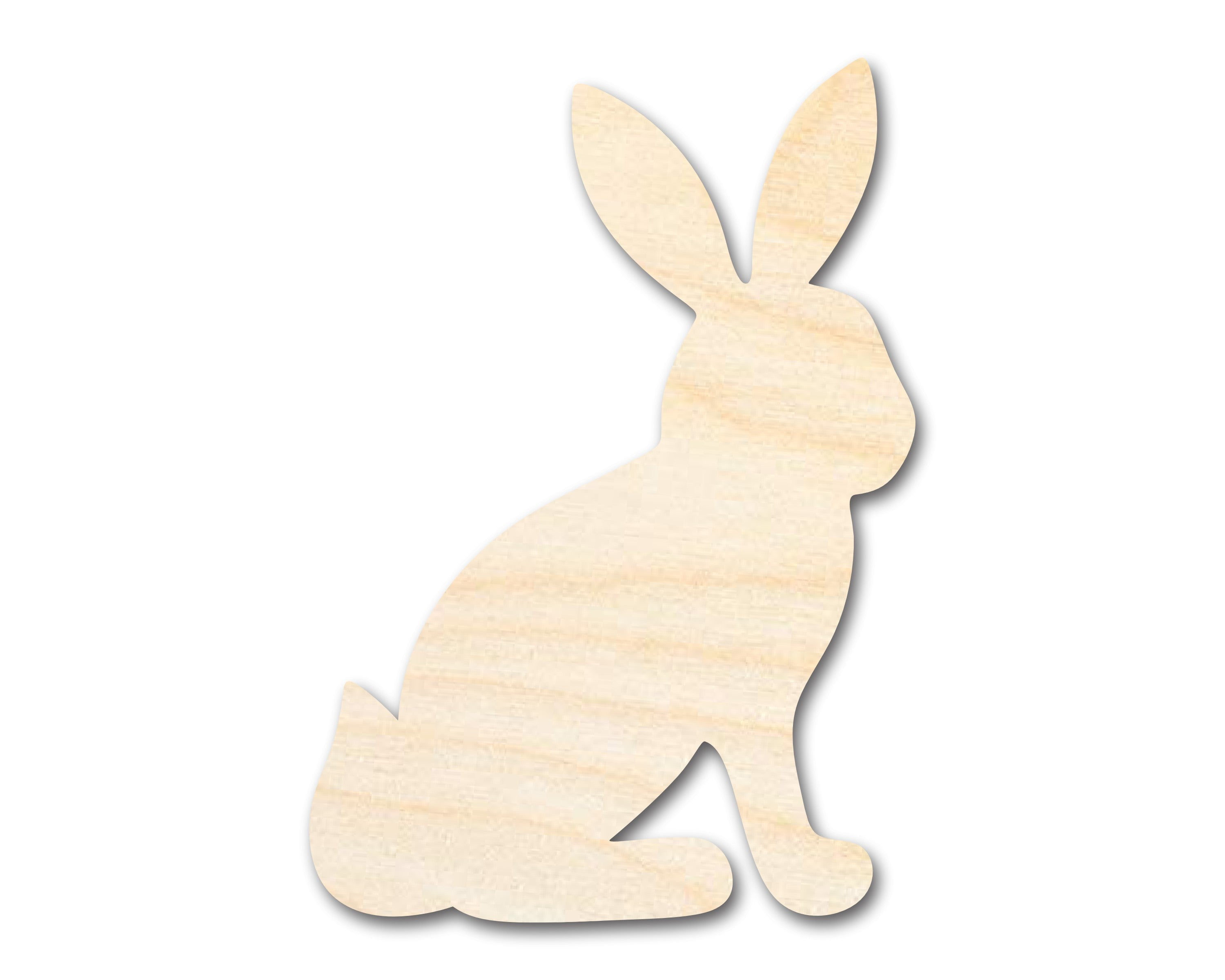 Unfinished Wood Sitting Bunny Shape - Craft - up to 46" DIY 18" / 1/8 ...