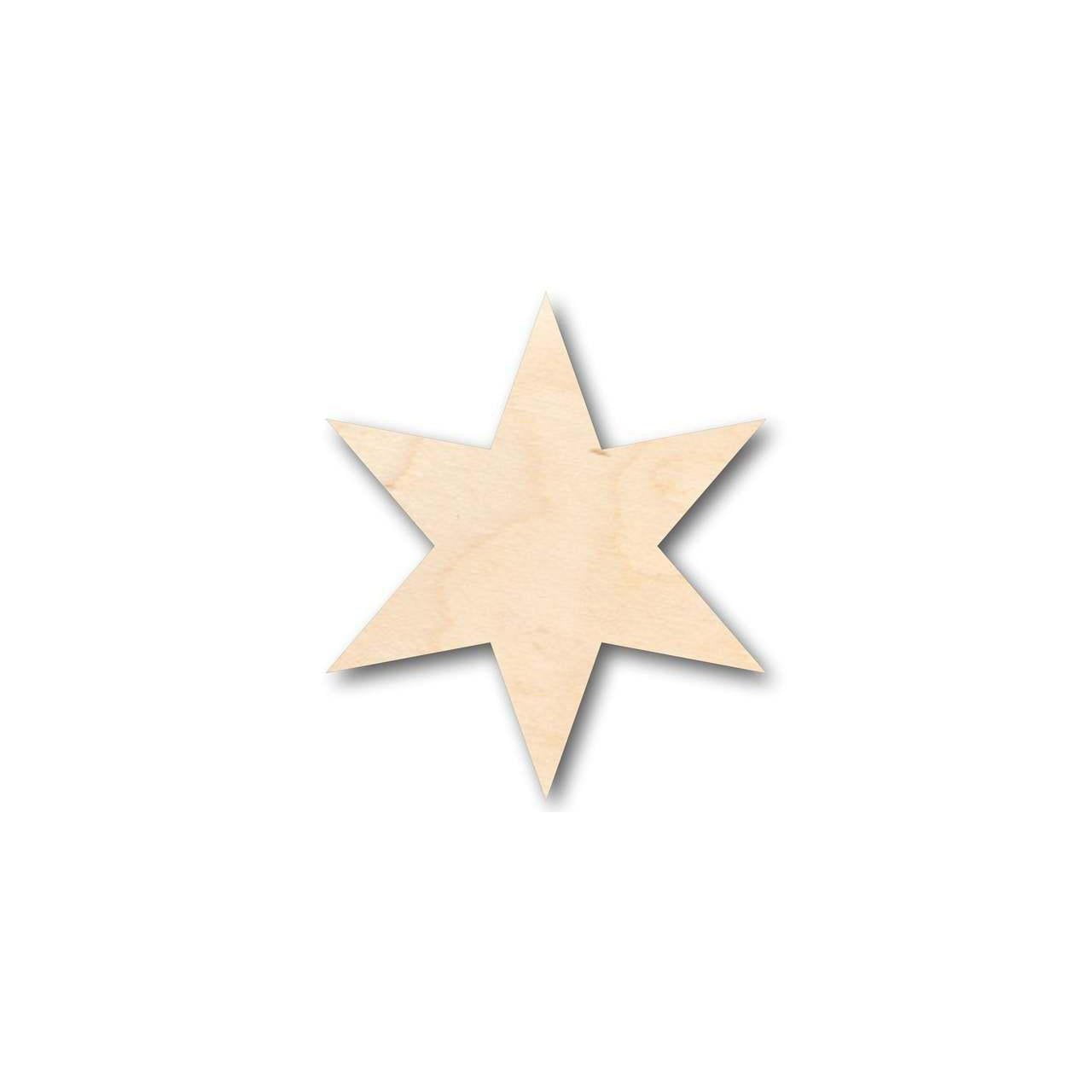 Unfinished Wood Six Pointed Star Shape - Craft - up to 24" DIY 42" / 3/ ...