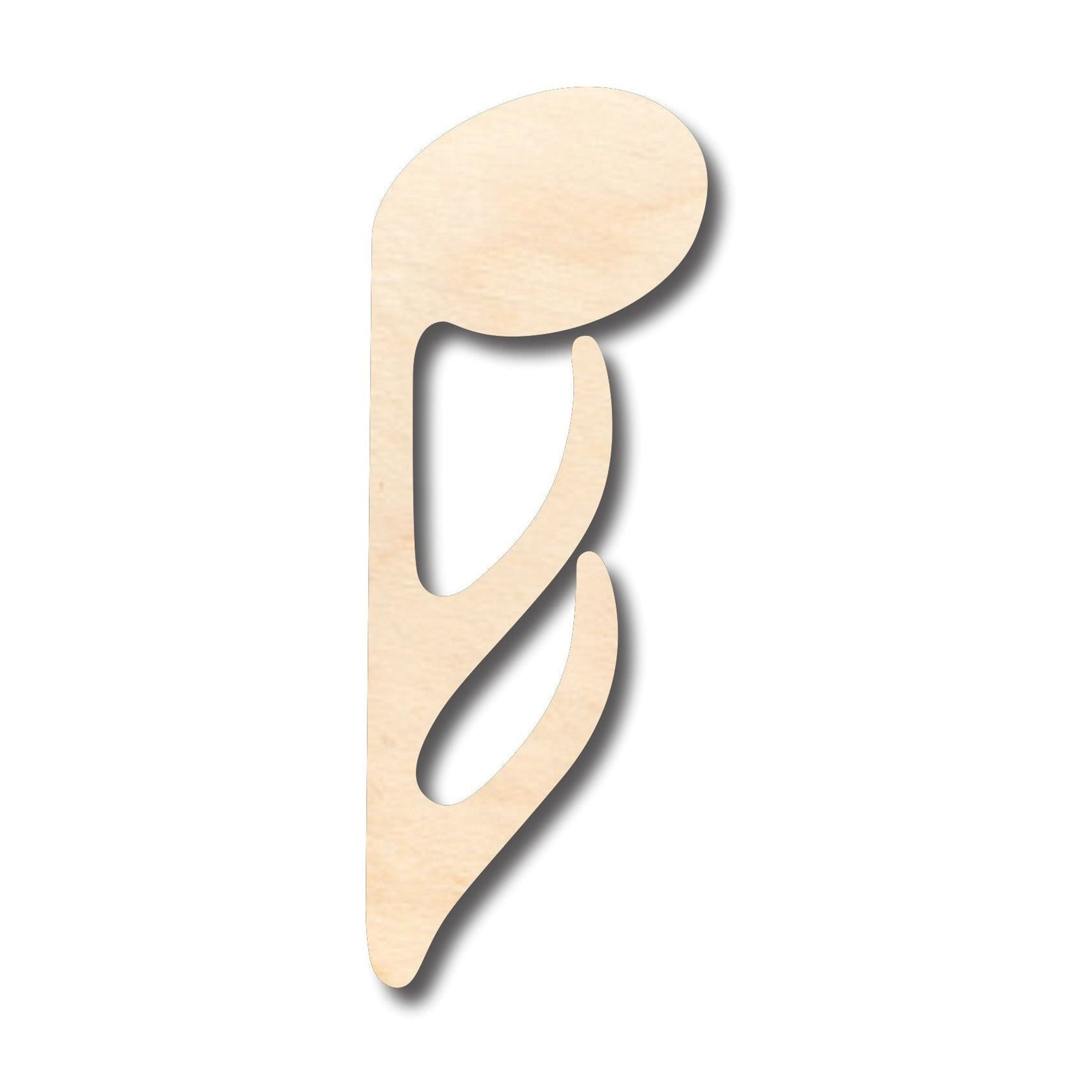 Unfinished Wood Sixteenth Note Down Music Art Shape - Craft - up to 46 ...
