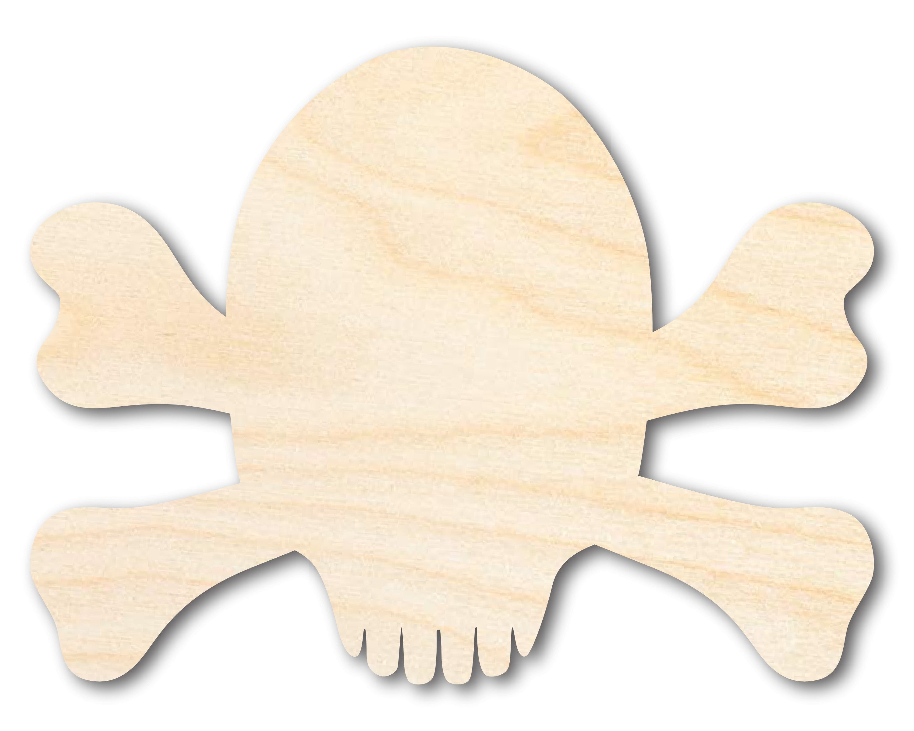 Unfinished Wood Skull and Bones Shape | DIY Craft Cutout | up to 46 ...