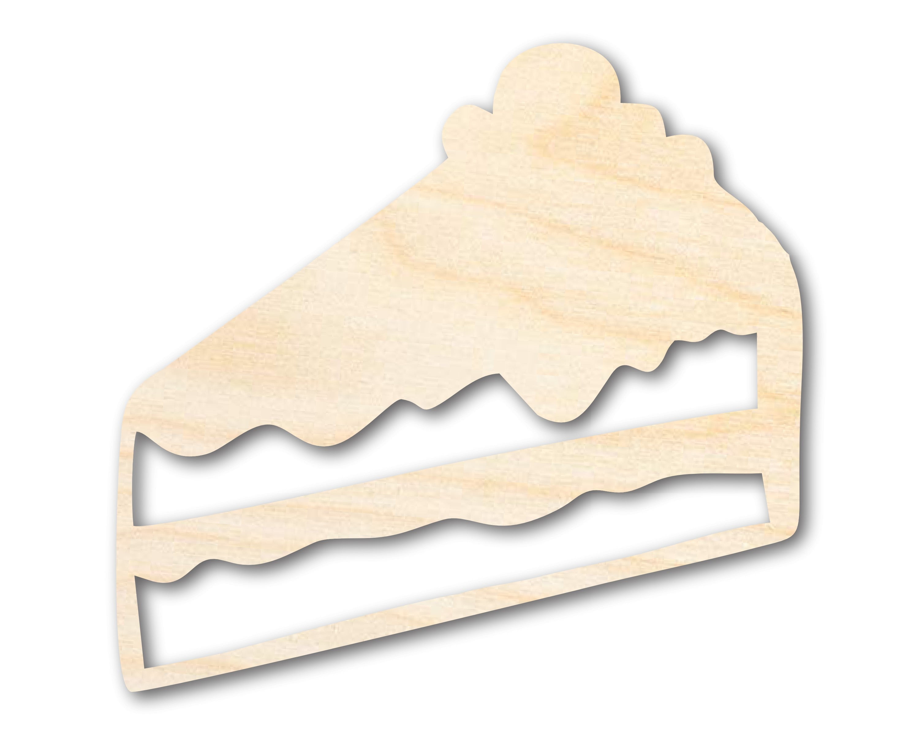 Unfinished Wood Slice of Cake Shape | DIY Craft Cutout 16" / 1/4 ...