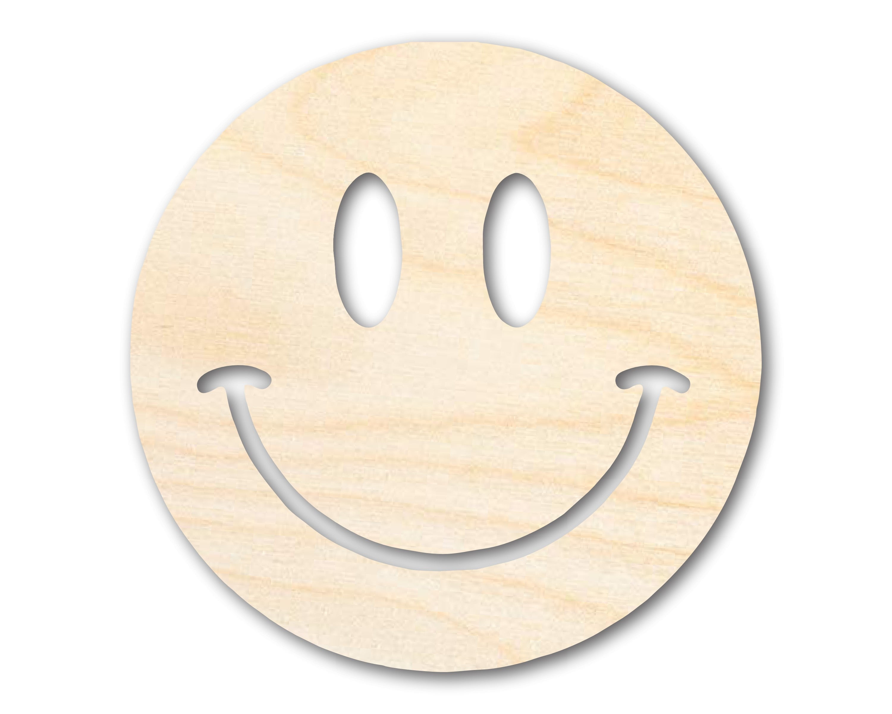 Unfinished Wood Smiley Face Shape | DIY Craft Cutout 12" / 1/4 ...