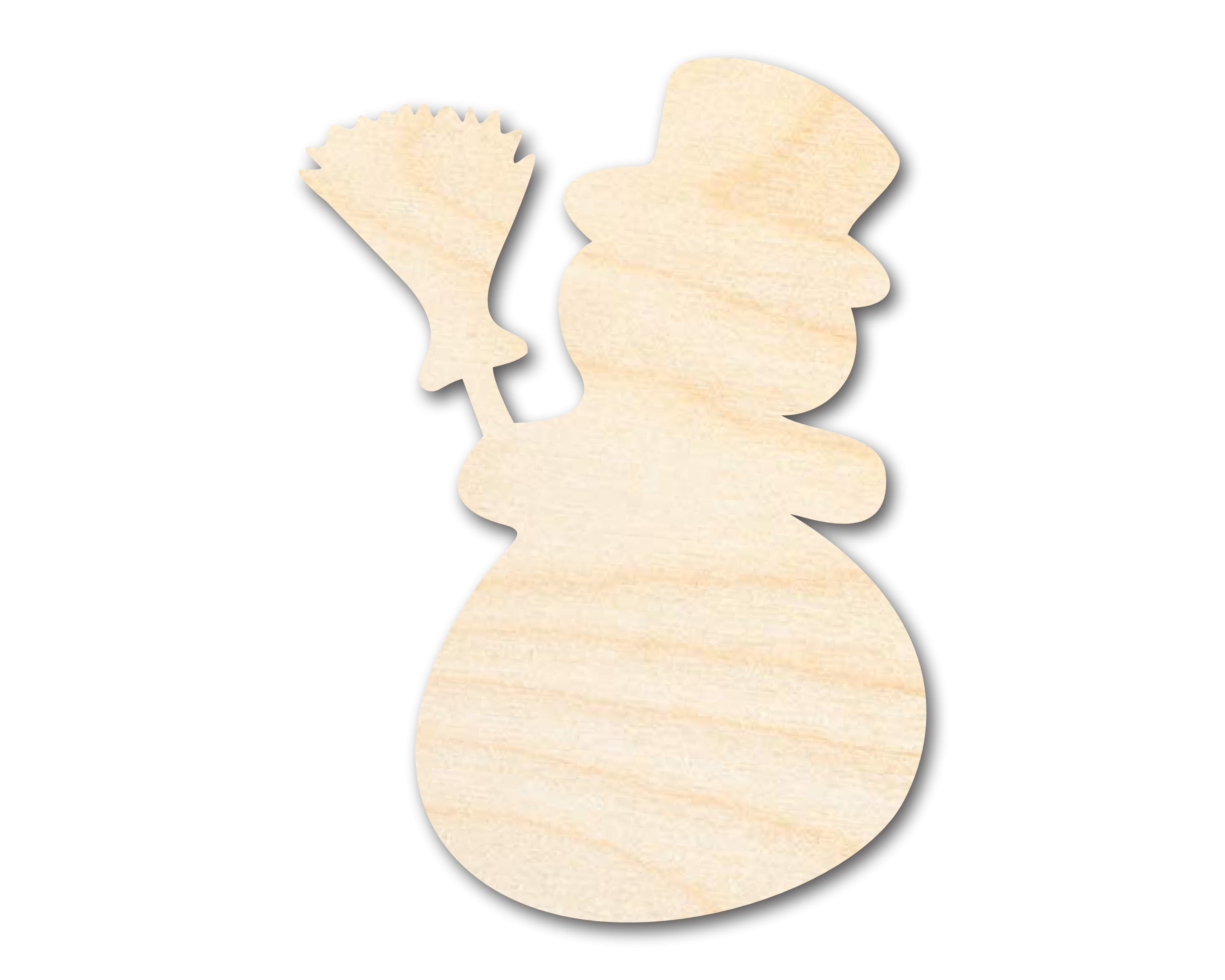 Unfinished Wood Snowman Shape - Winter Craft - up to 46" 46" / 1/2 ...