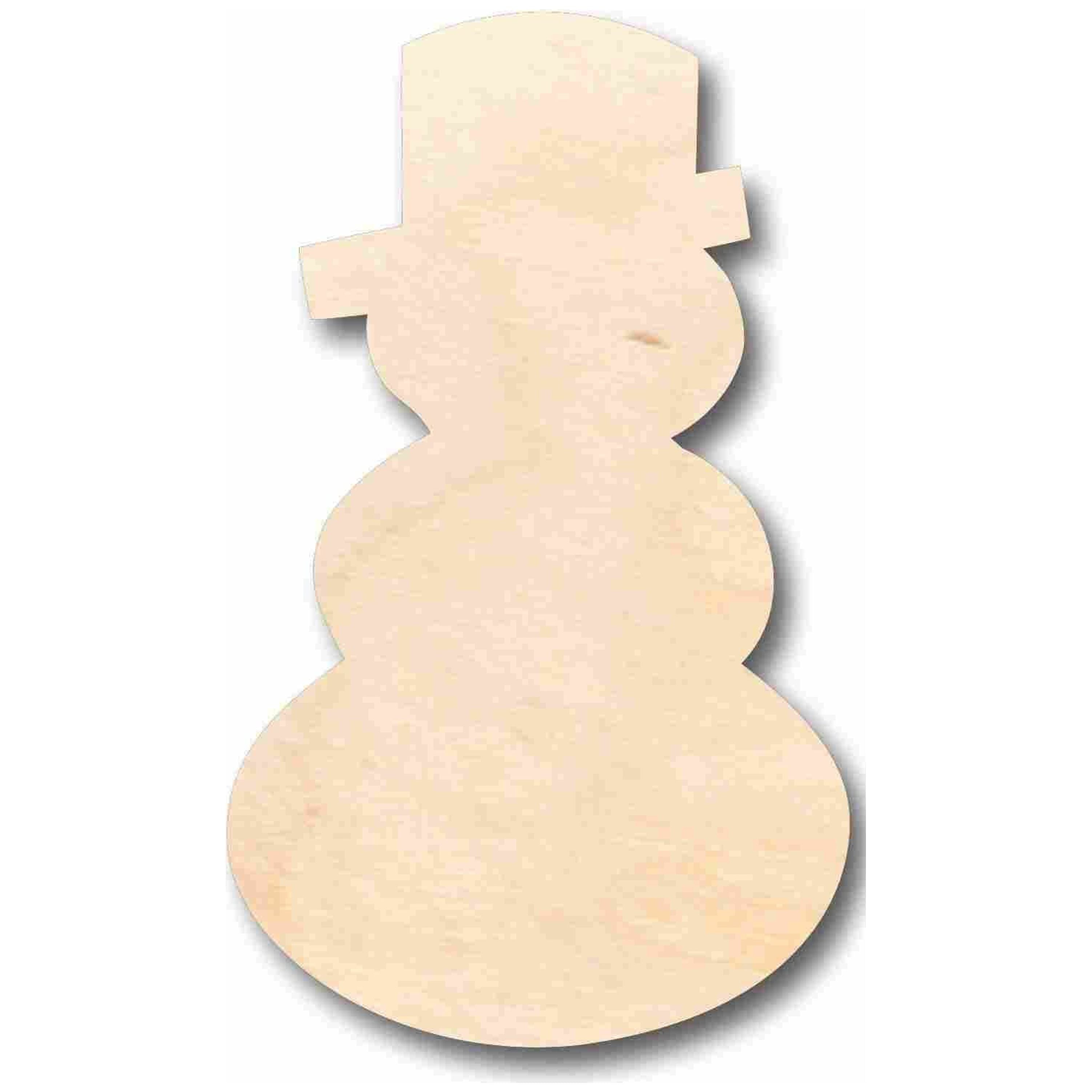 Unfinished Wood Snowman Silhouette - Craft- up to 46" DIY 14" / 3/4 ...