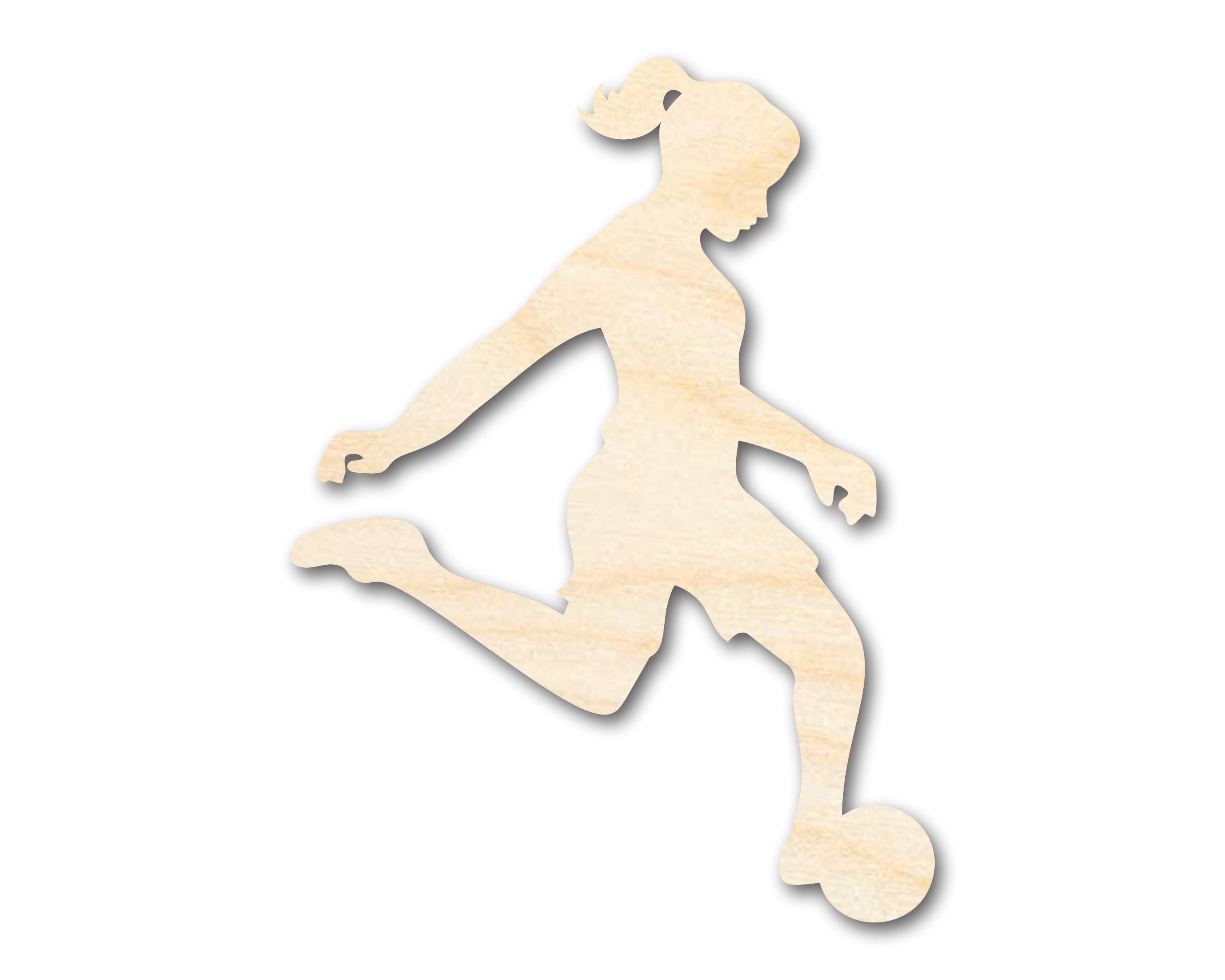 Unfinished Wood Soccer Player Silhouette | DIY Sports Craft Cutout | up ...