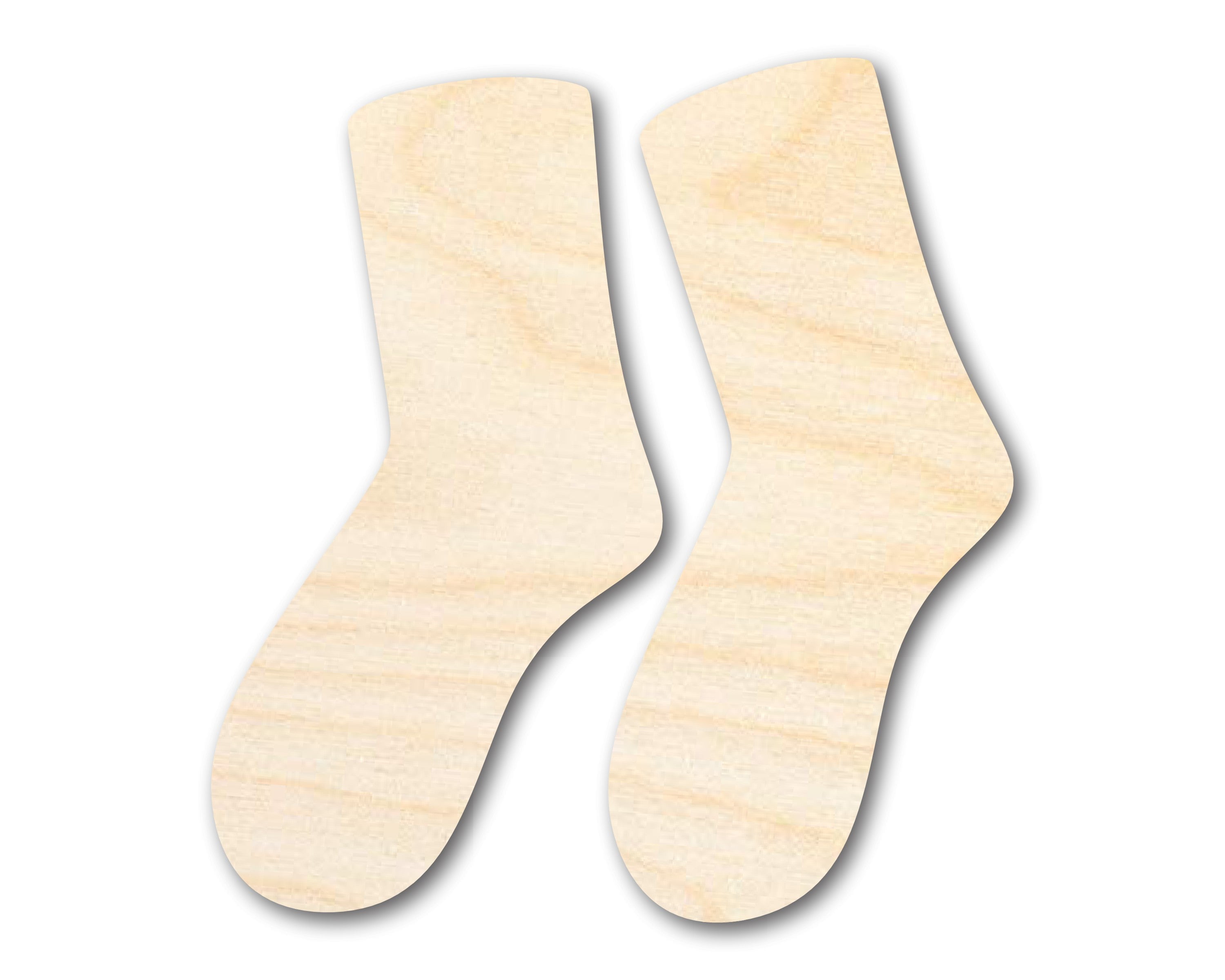 Unfinished Wood Socks Shape - Craft - up to 46" DIY 6" / 1/8" - Walmart.com