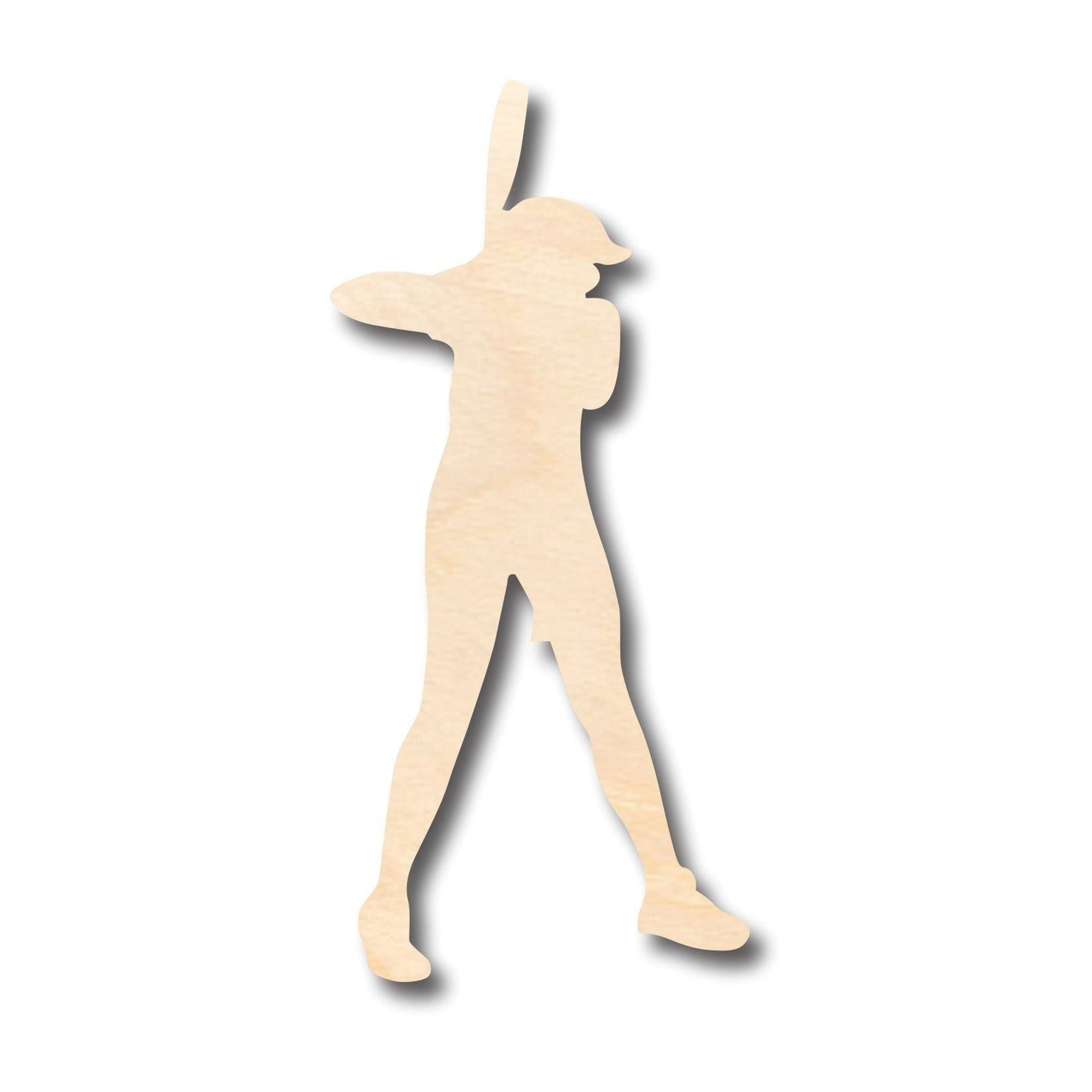 Unfinished Wood Softball Batter Shape - Craft - up to 46" DIY 8" / 1/4 ...