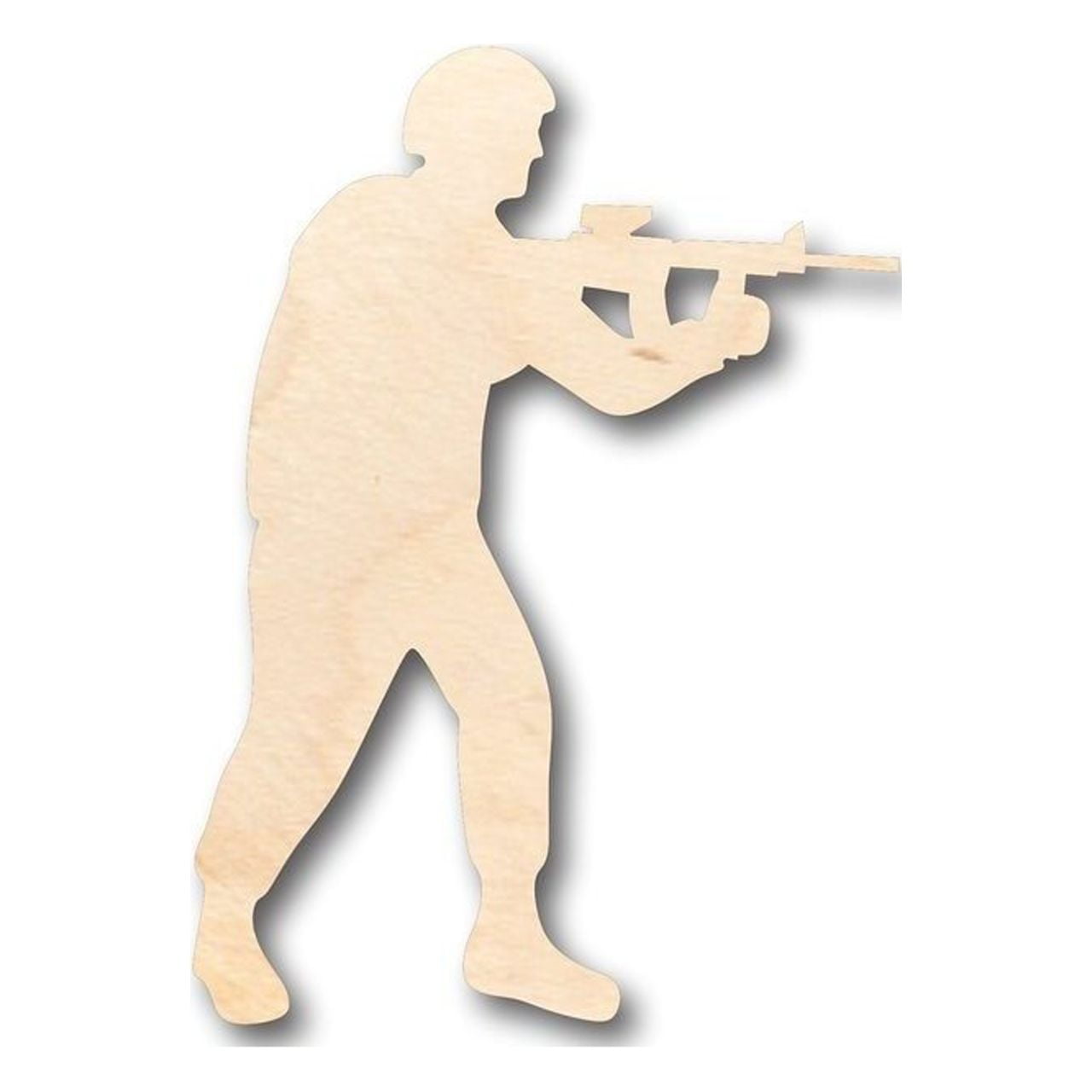 Unfinished Wood Soldier Shape - Army - Marines - Military - Craft - up ...