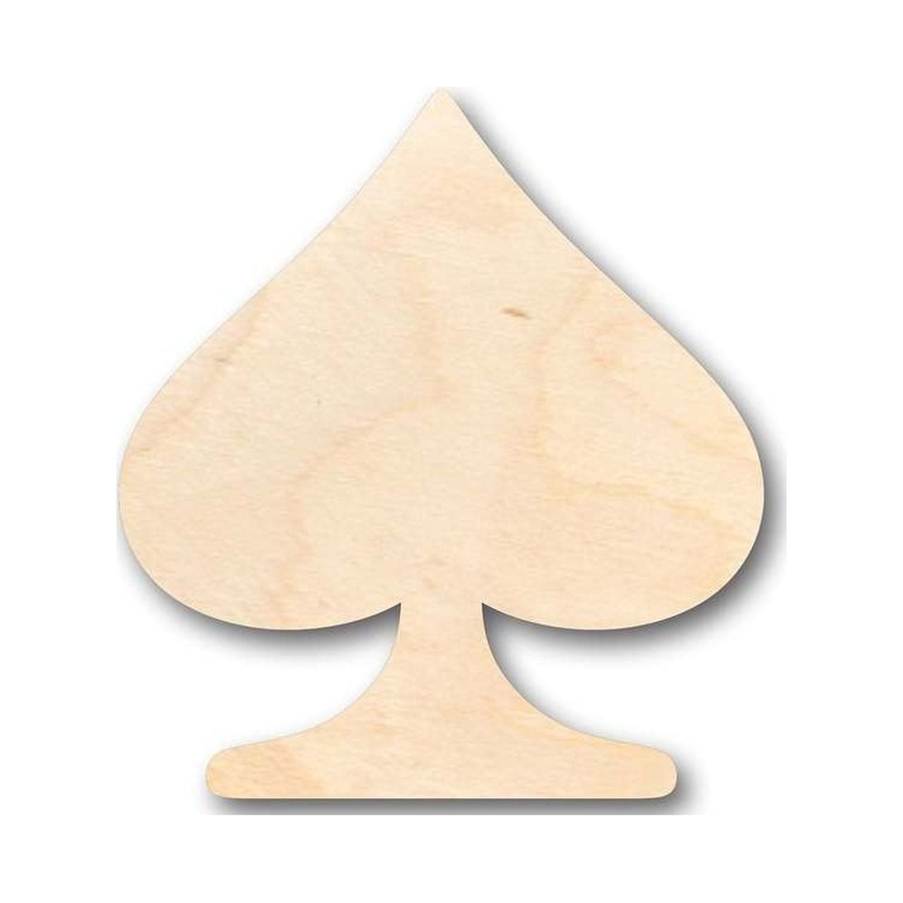 Unfinished Wood Spade Card Shape - Poker - Craft - up to 24" DIY 3" / 1 ...