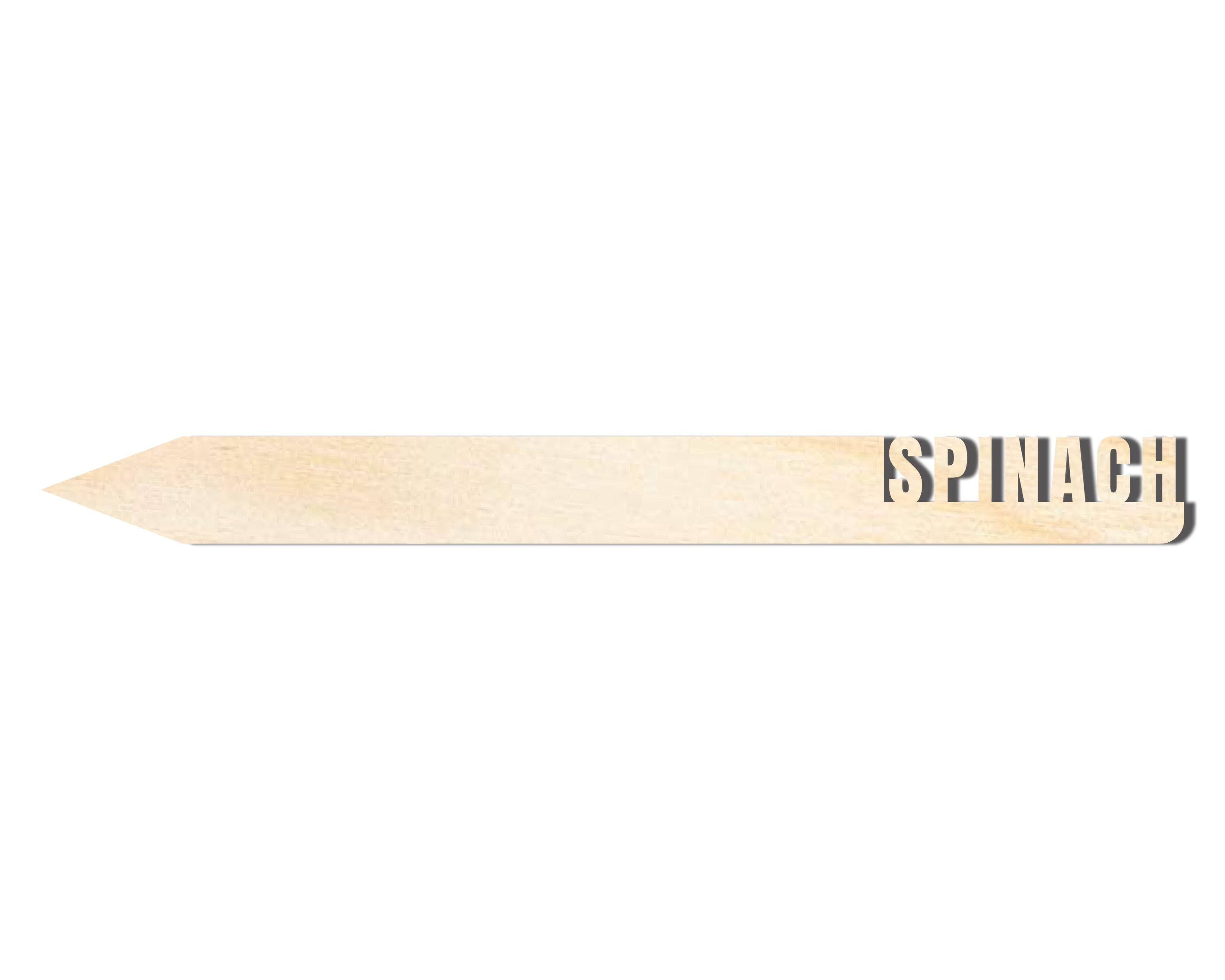 Unfinished Wood Spinach Garden Stake | DIY Craft Cutout | up to 24" DIY ...
