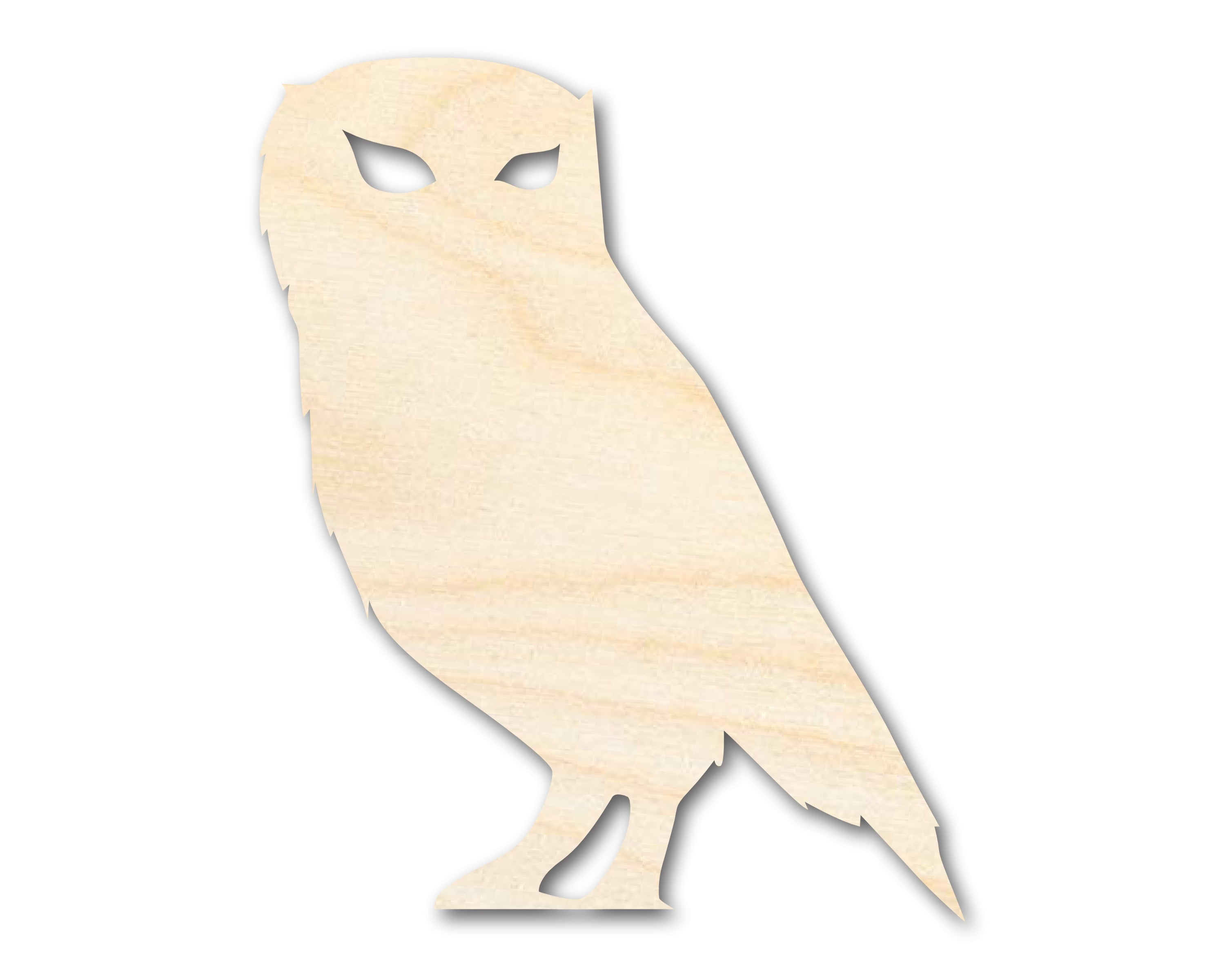 Unfinished Wood Spooky Owl Shape | Craft Cutout | up to 46" DIY 14" / 3 ...