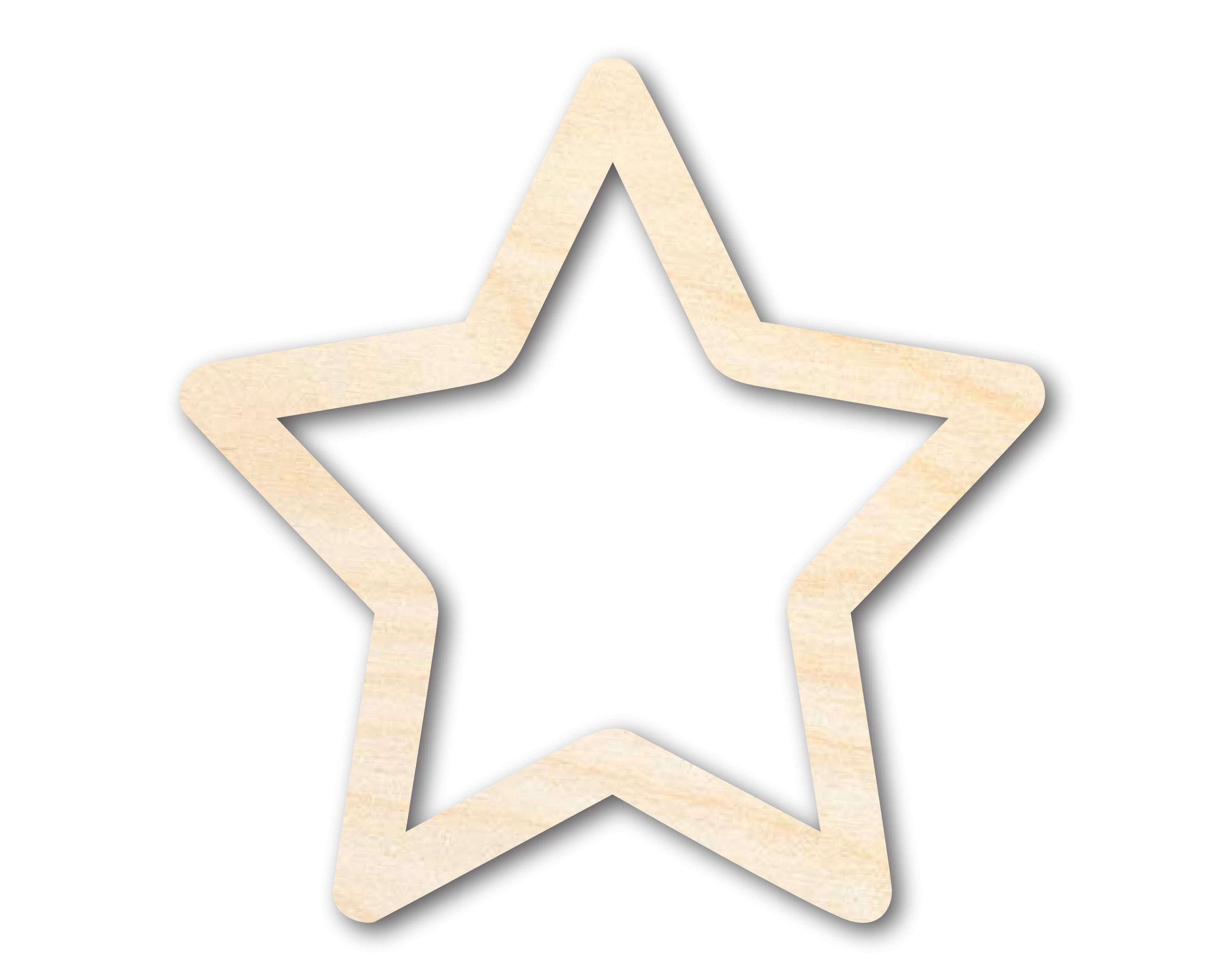 Unfinished Wood Star Outline Shape - Craft - up to 46" DIY 24" / 1/2 ...