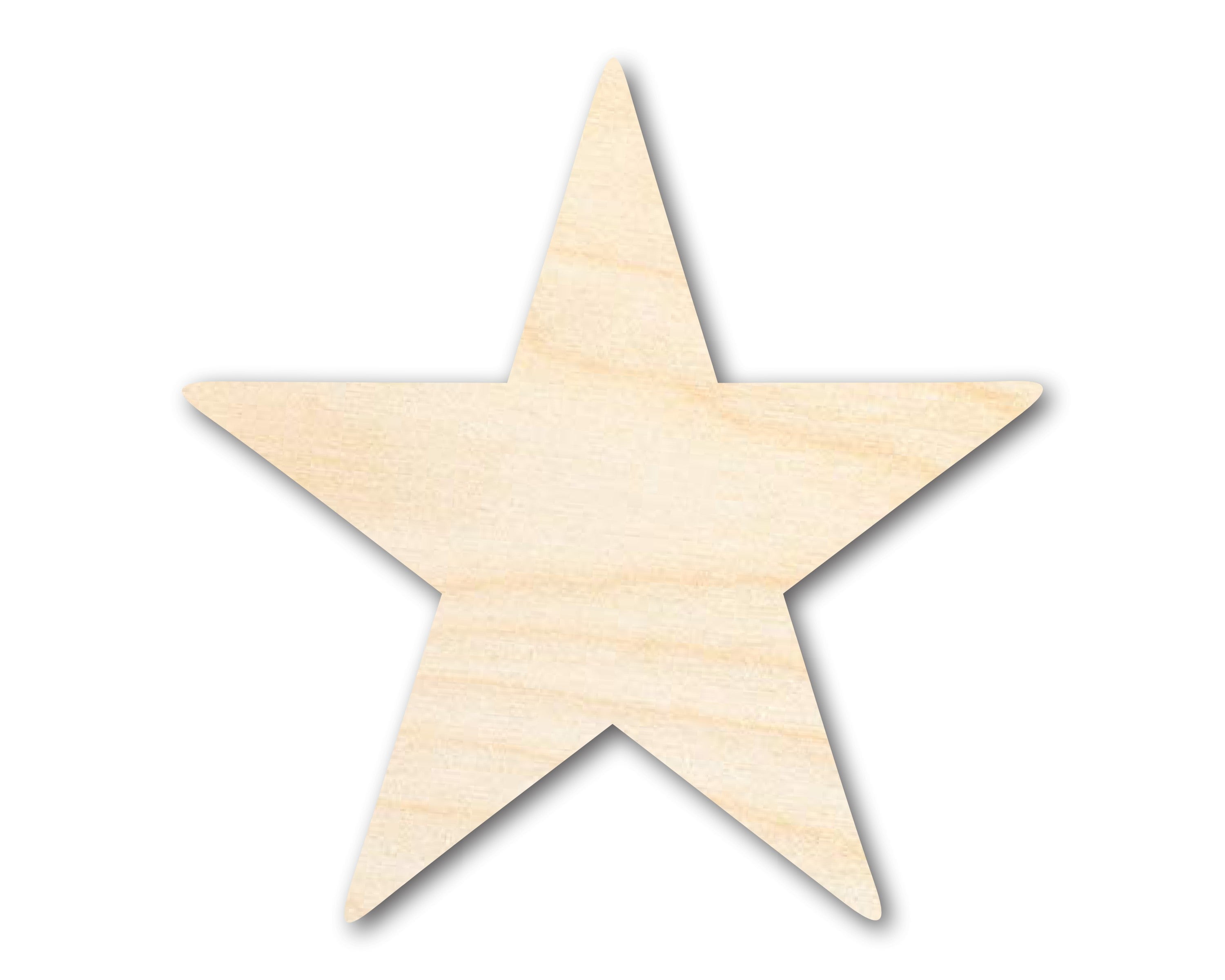 24 Hour Crafts Unfinished Wooden Star Shape, Laser Cut, Paintable Birch ...