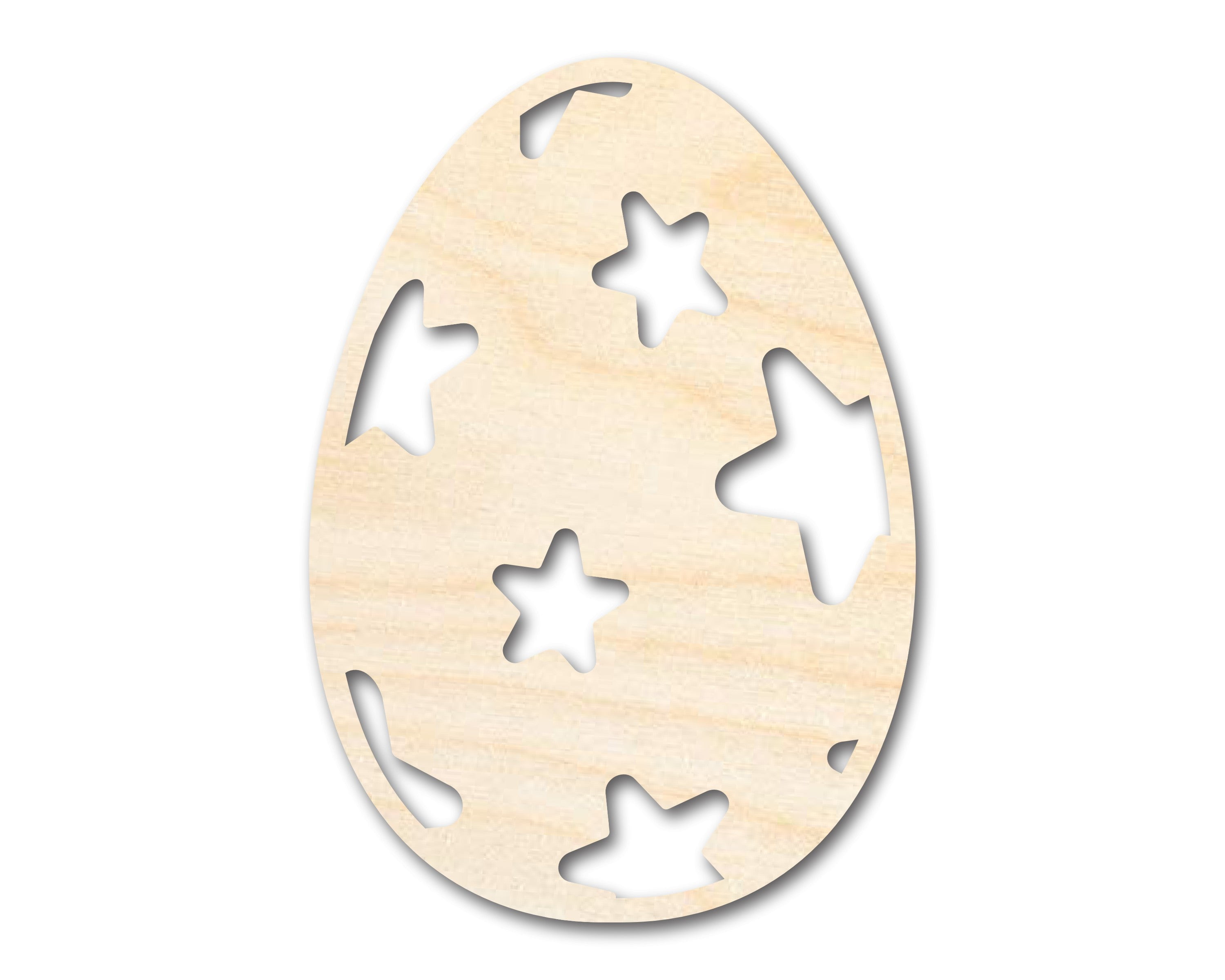 Unfinished Wood Starry Egg Shape - Easter Craft - up to 46" DIY 8" / 1/ ...