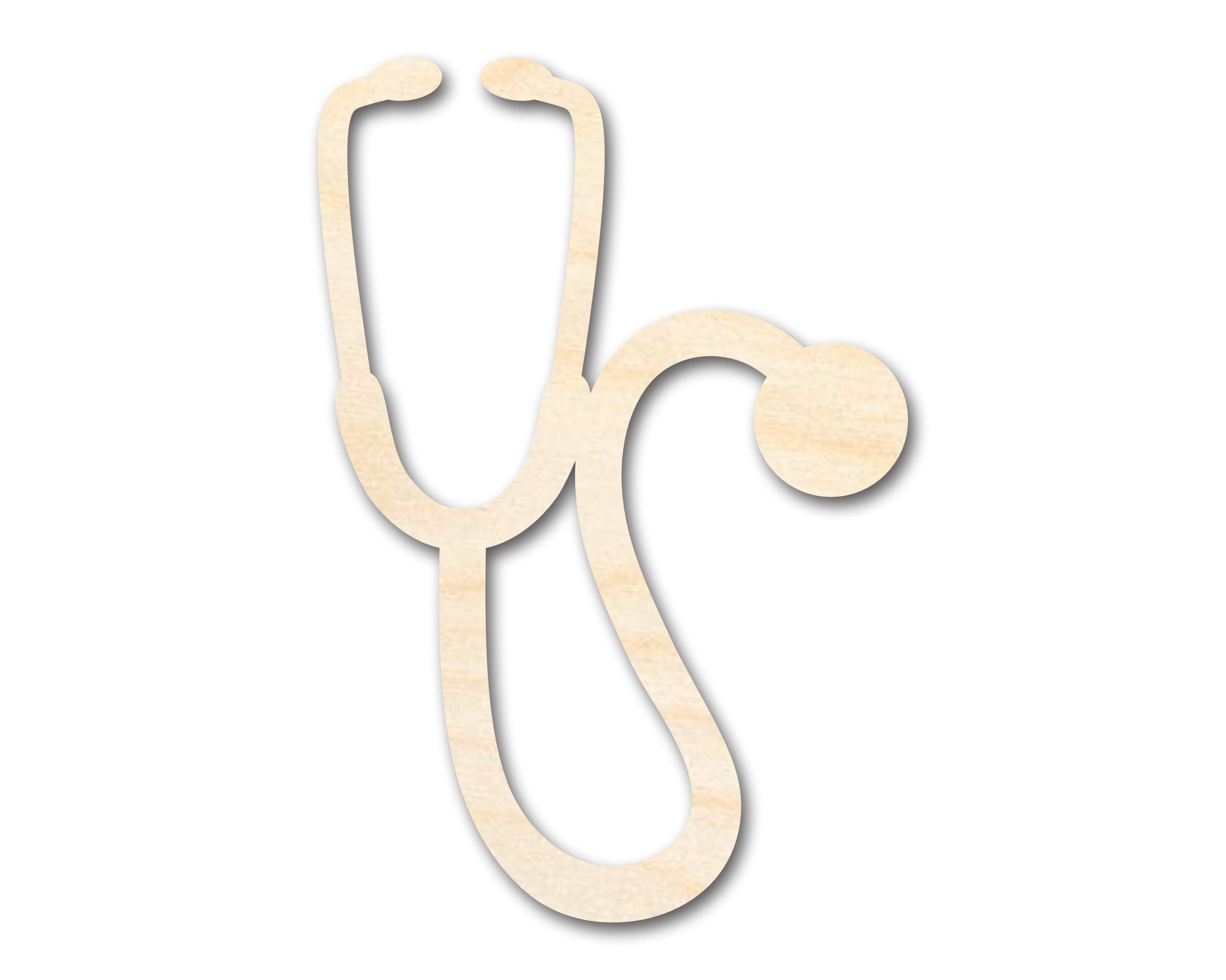 Unfinished Wood Stethoscope Shape | Craft Cutout | up to 36" DIY 42 ...