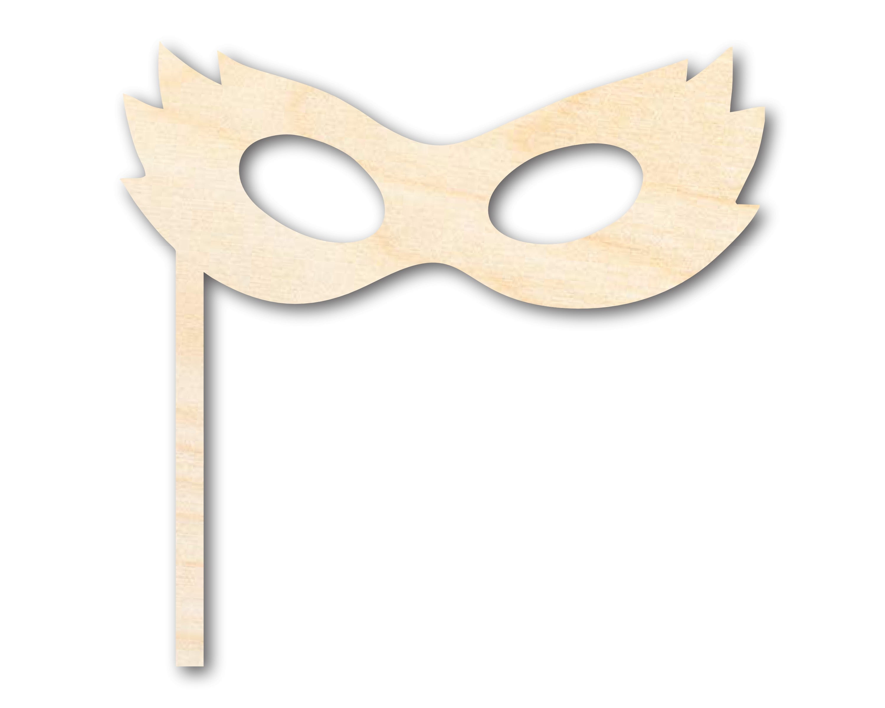 Unfinished Wood Stick Mask Shape 16" / 1/2" - Walmart.com