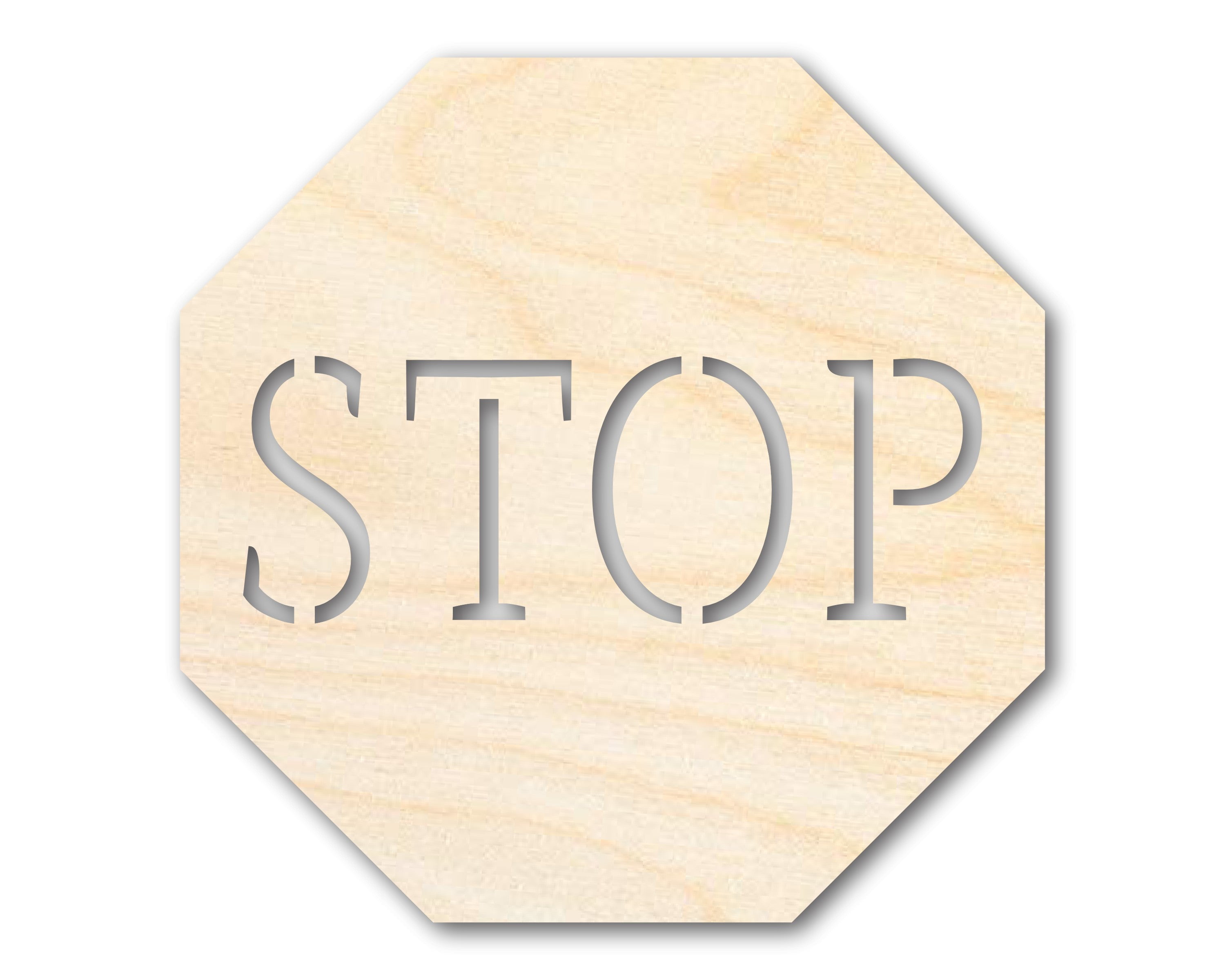 Unfinished Wood Stop Sign Shape | DIY Craft Cutout 4" / 1/4" - Walmart.com