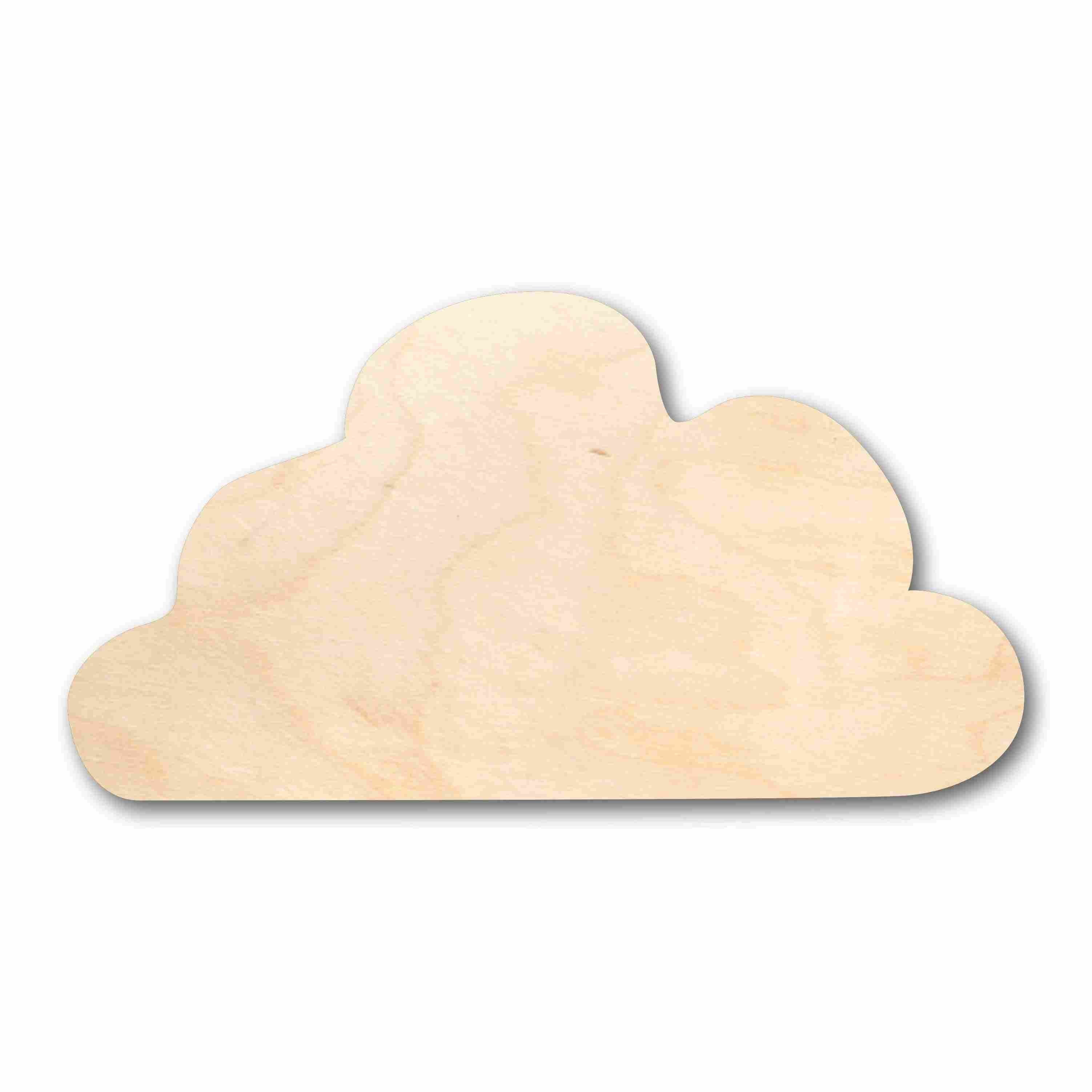 Unfinished Wood Storm Cloud Silhouette - Craft- up to 46" DIY 14" / 1/4 ...