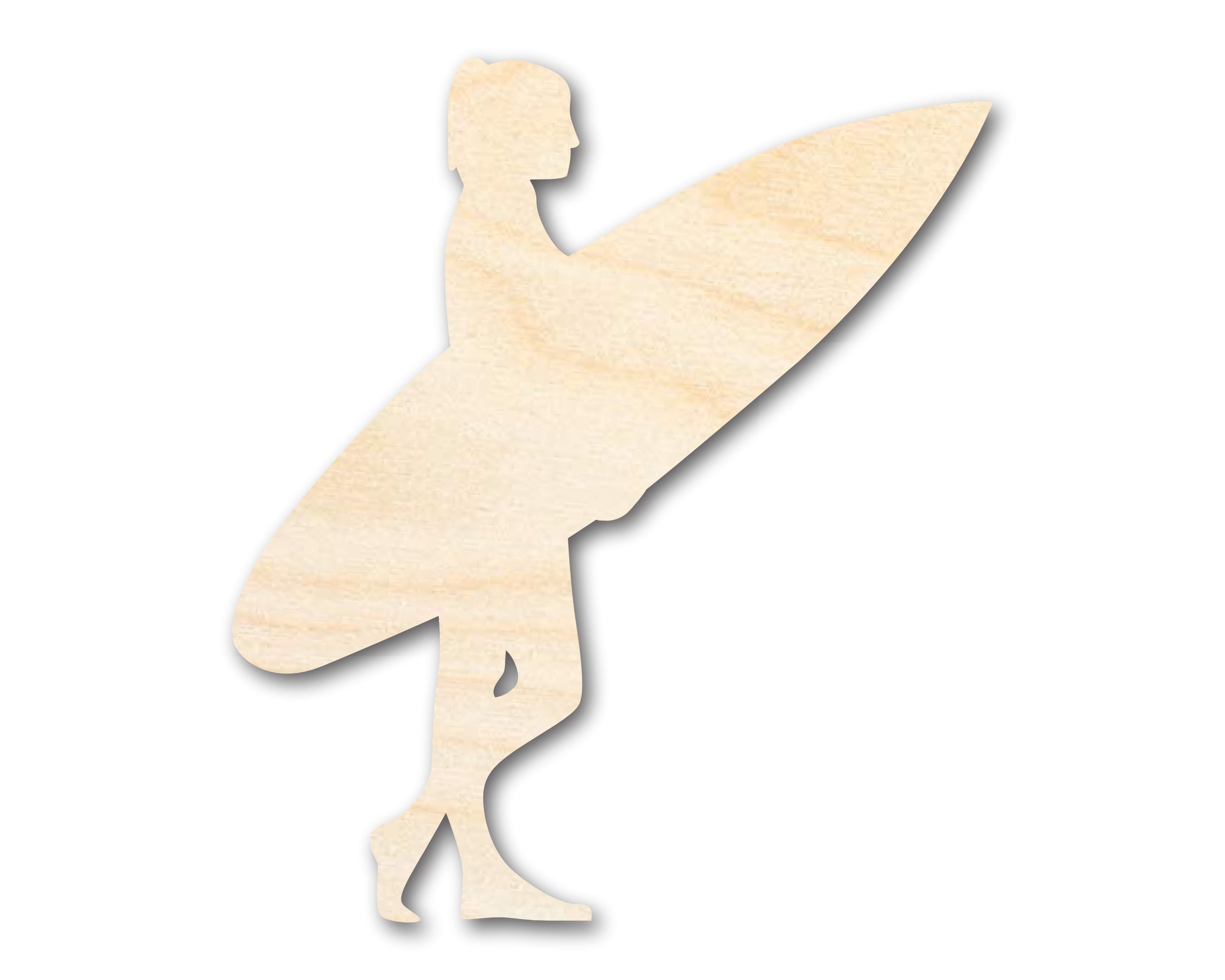 Unfinished Wood Surfer Girl Shape | DIY Craft Cutout 18" / 1/4 ...