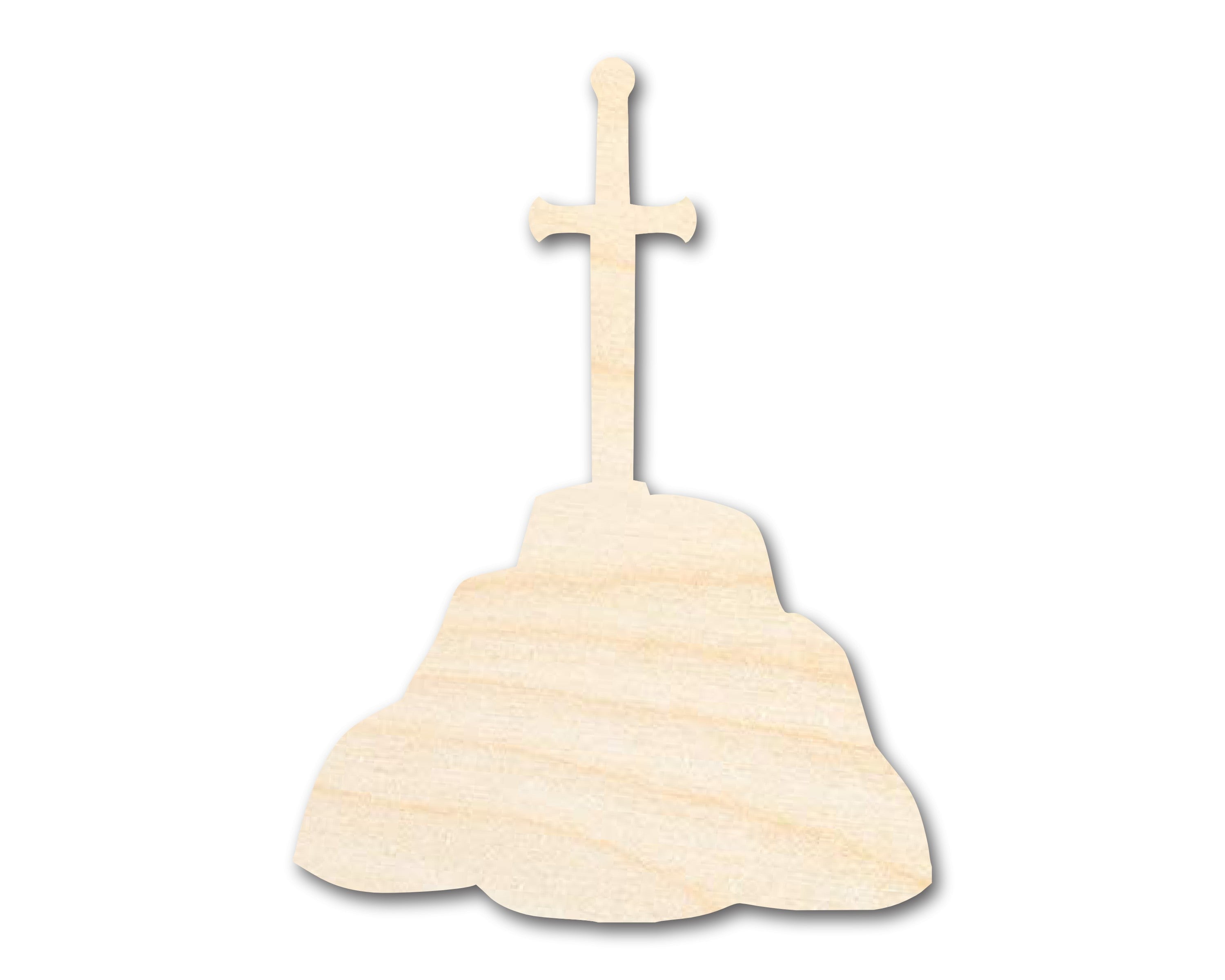 Unfinished Wood Sword in Stone Shape - Craft - up to 46" 5" / 1/8 ...