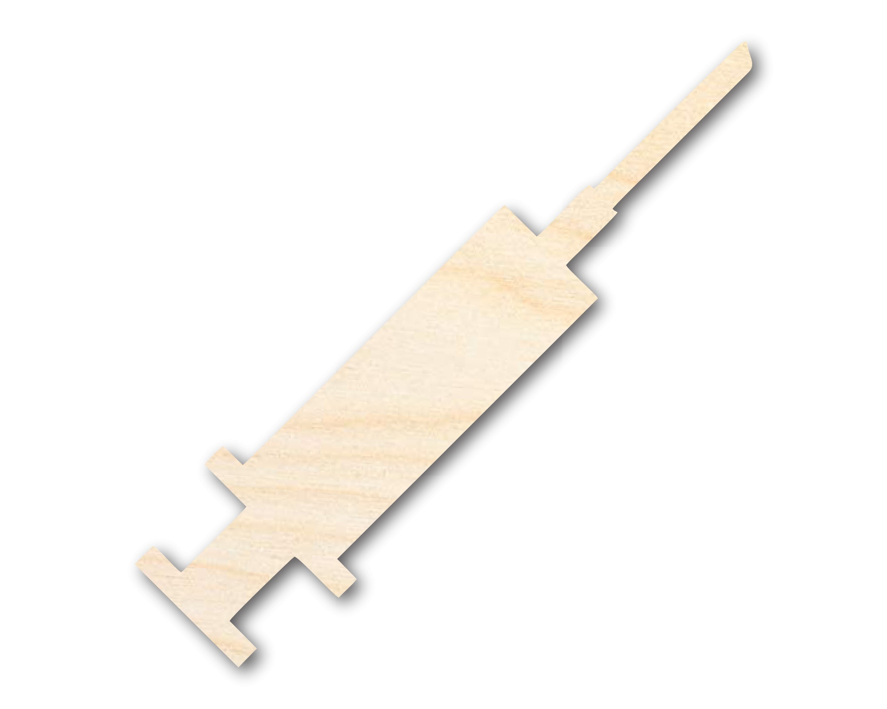 Unfinished Wood Syringe Shape | DIY Craft Cutout | up to 46" DIY 20 ...