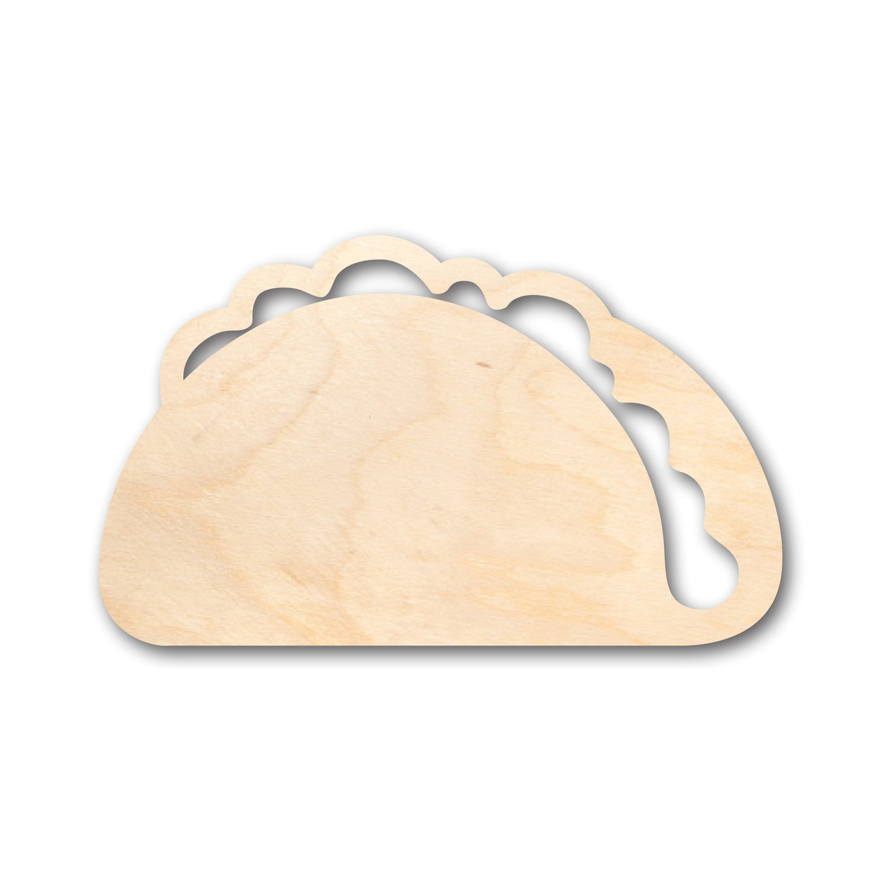 Unfinished Wood Taco Shape - Craft - up to 46" DIY 18" / 1/8" - Walmart.com