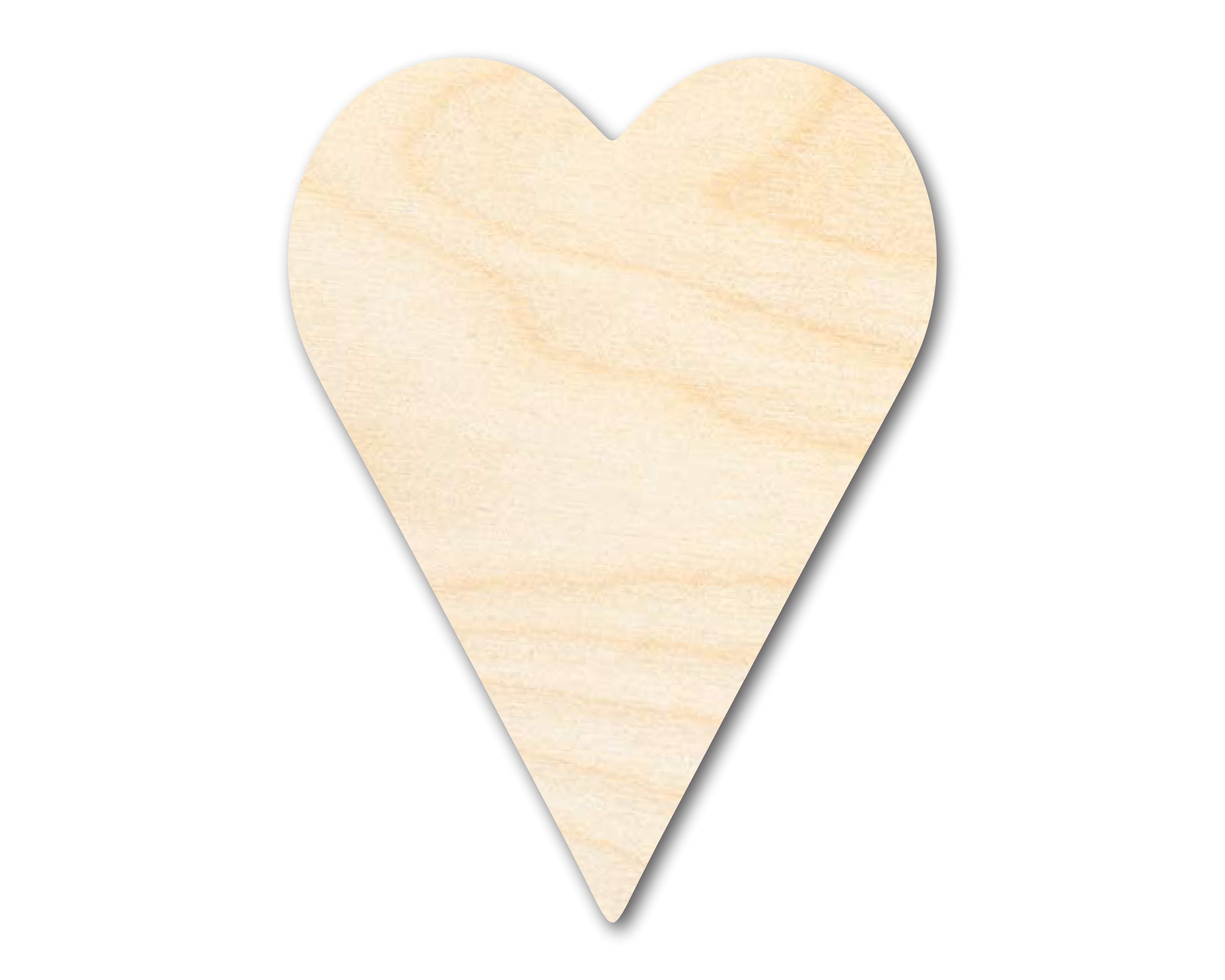 Unfinished Wood Tall Heart Shape | Valentine's Day | DIY Craft Cutout ...