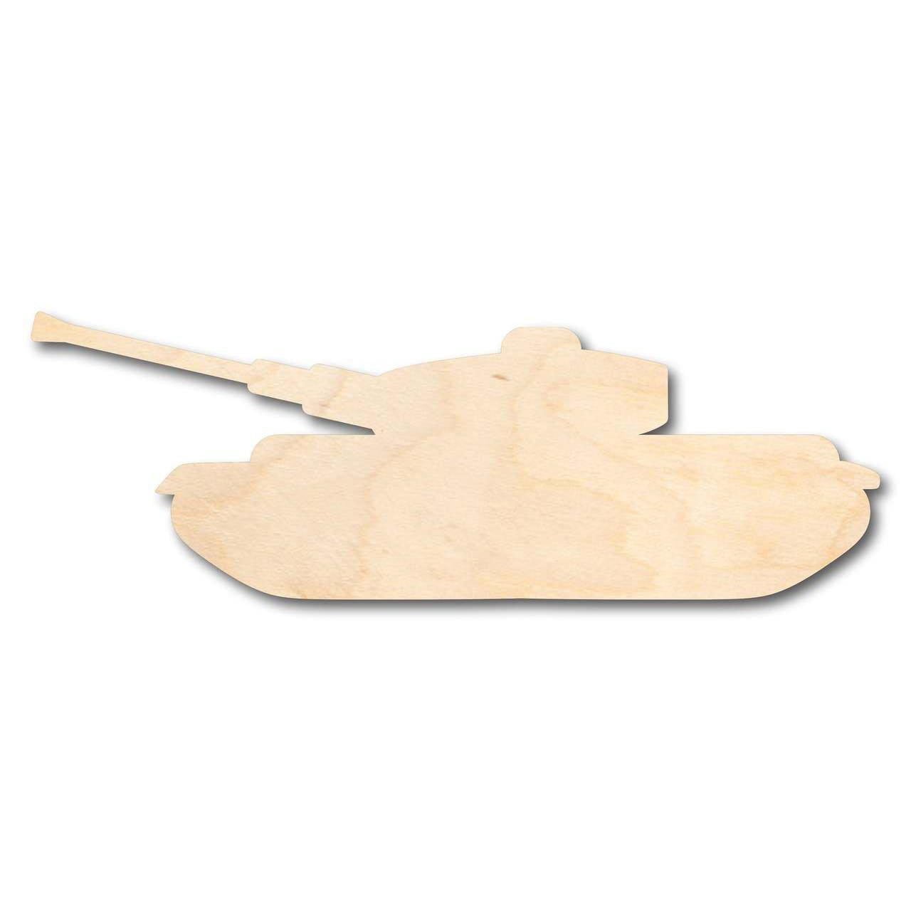 Unfinished Wood Tank Shape - Army - Marines - Military - Craft - up to ...