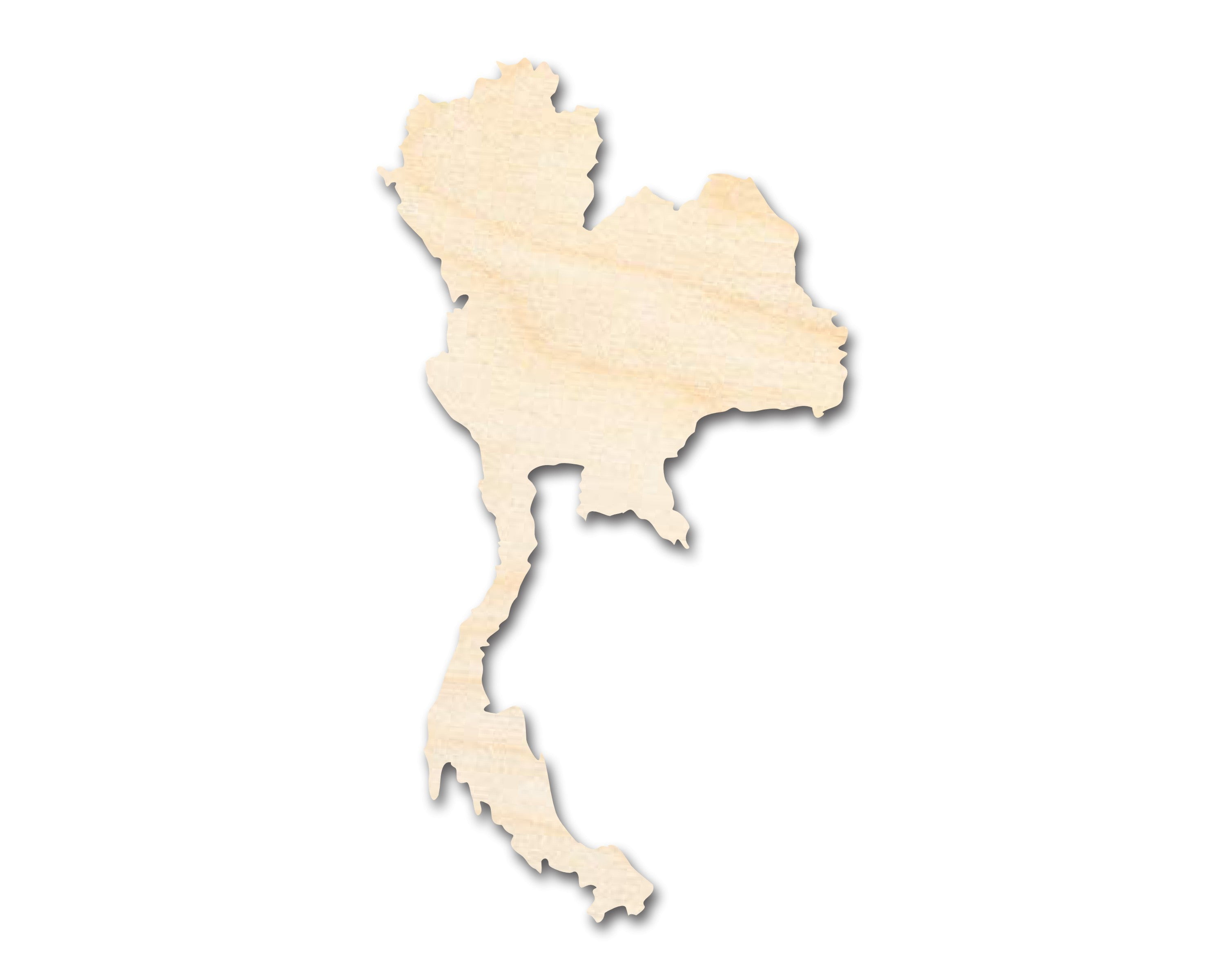 Unfinished Wood Thailand Country Shape - Southeast Asia Craft - up to ...