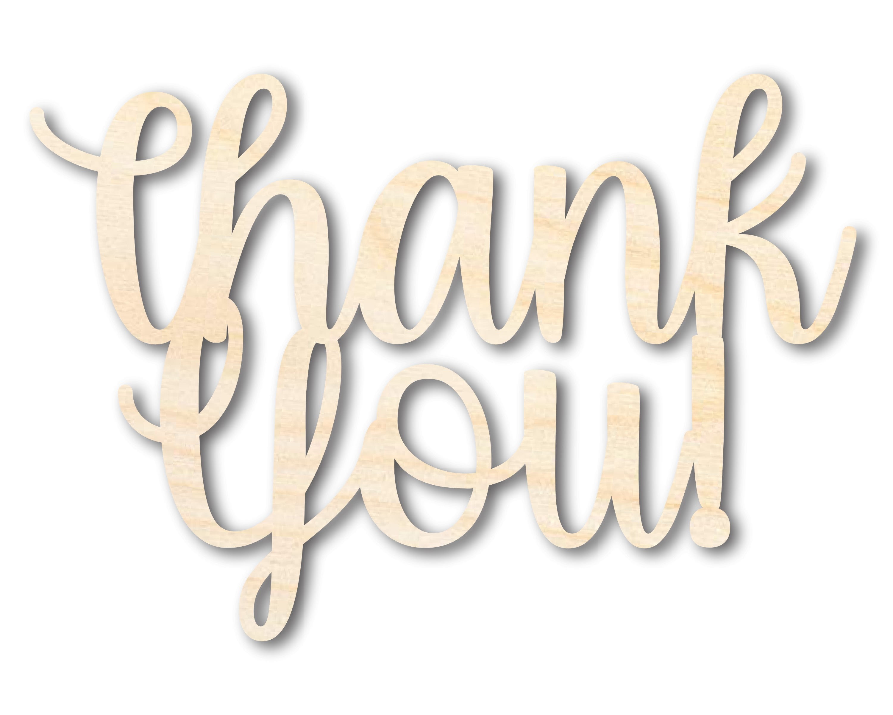 Unfinished Wood Thank You! Outline Shape | DIY Craft Cutout | up to 46 ...