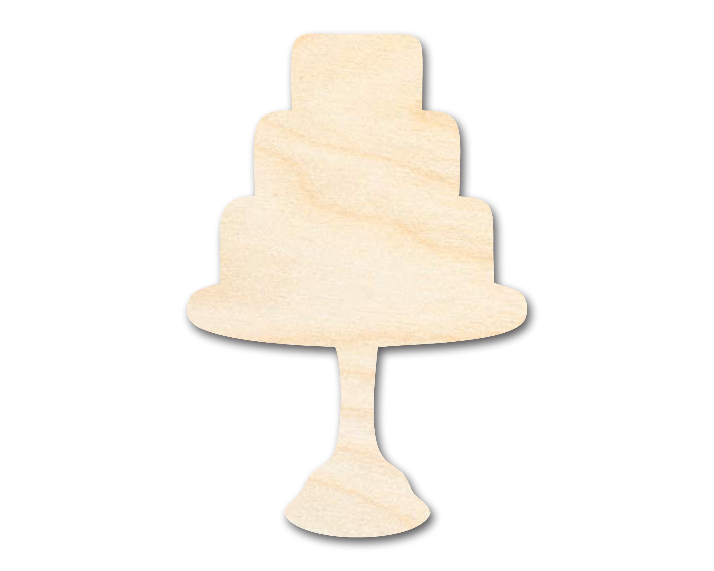 Unfinished Wood Tiered Cake Shape - Craft - up to 46" 16" / 1 ...