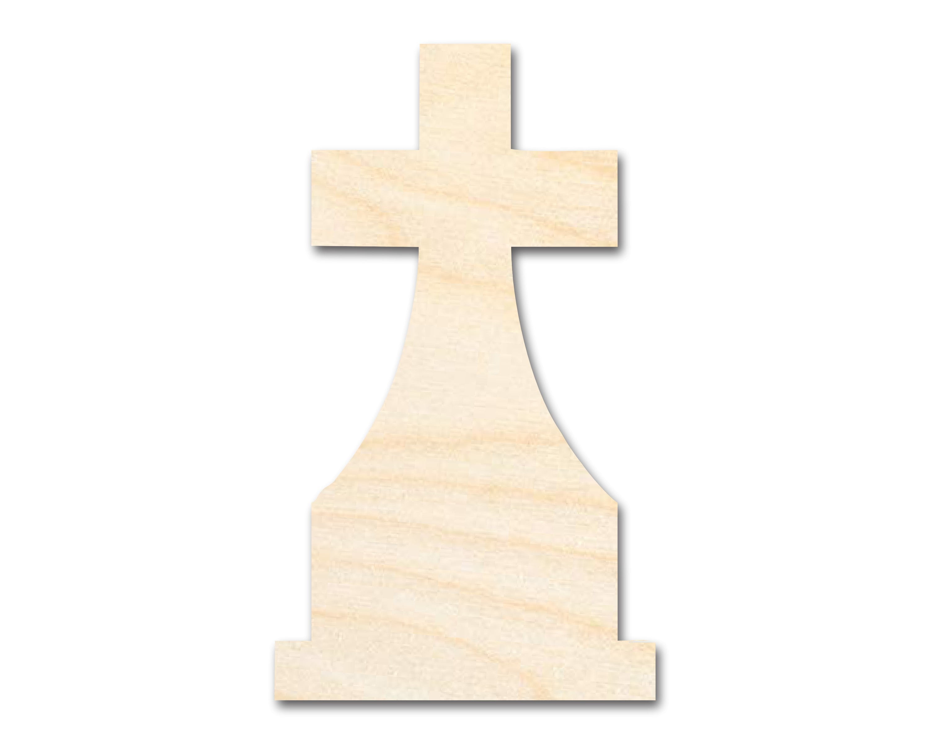Unfinished Wood Tombstone Cross Shape | Craft Cutout 12" / 3/4 ...