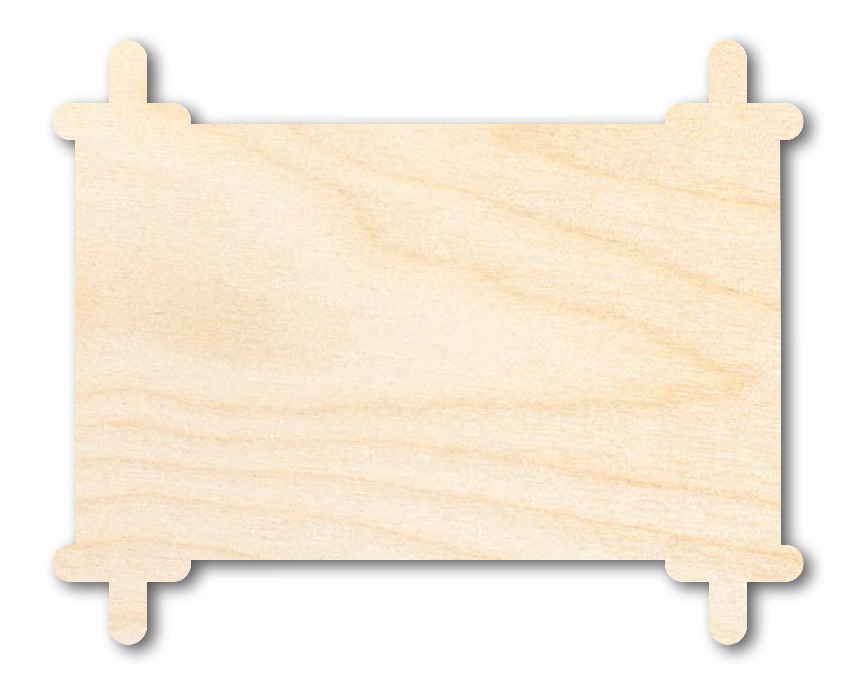 Unfinished Wood Torah Scroll Shape | DIY Craft Cutout 4" / 1/4 ...