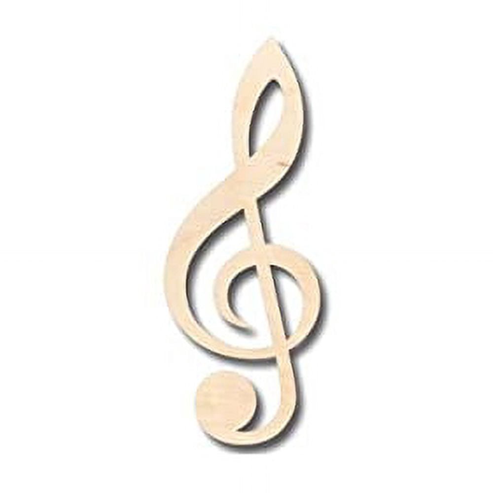 Unfinished Wood Treble Clef Shape - Music - Nursery - Craft - up to 24 ...