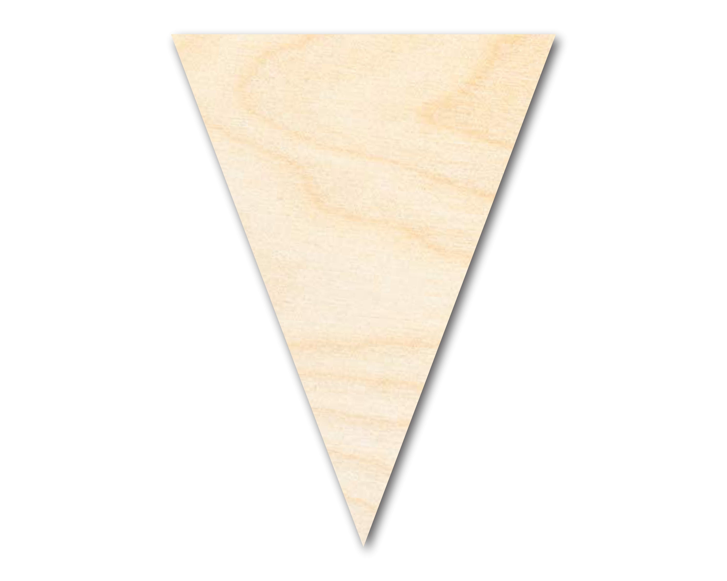 Unfinished Wood Triangle Bunting Shape - Craft - up to 46" DIY 5" / 1/4 ...