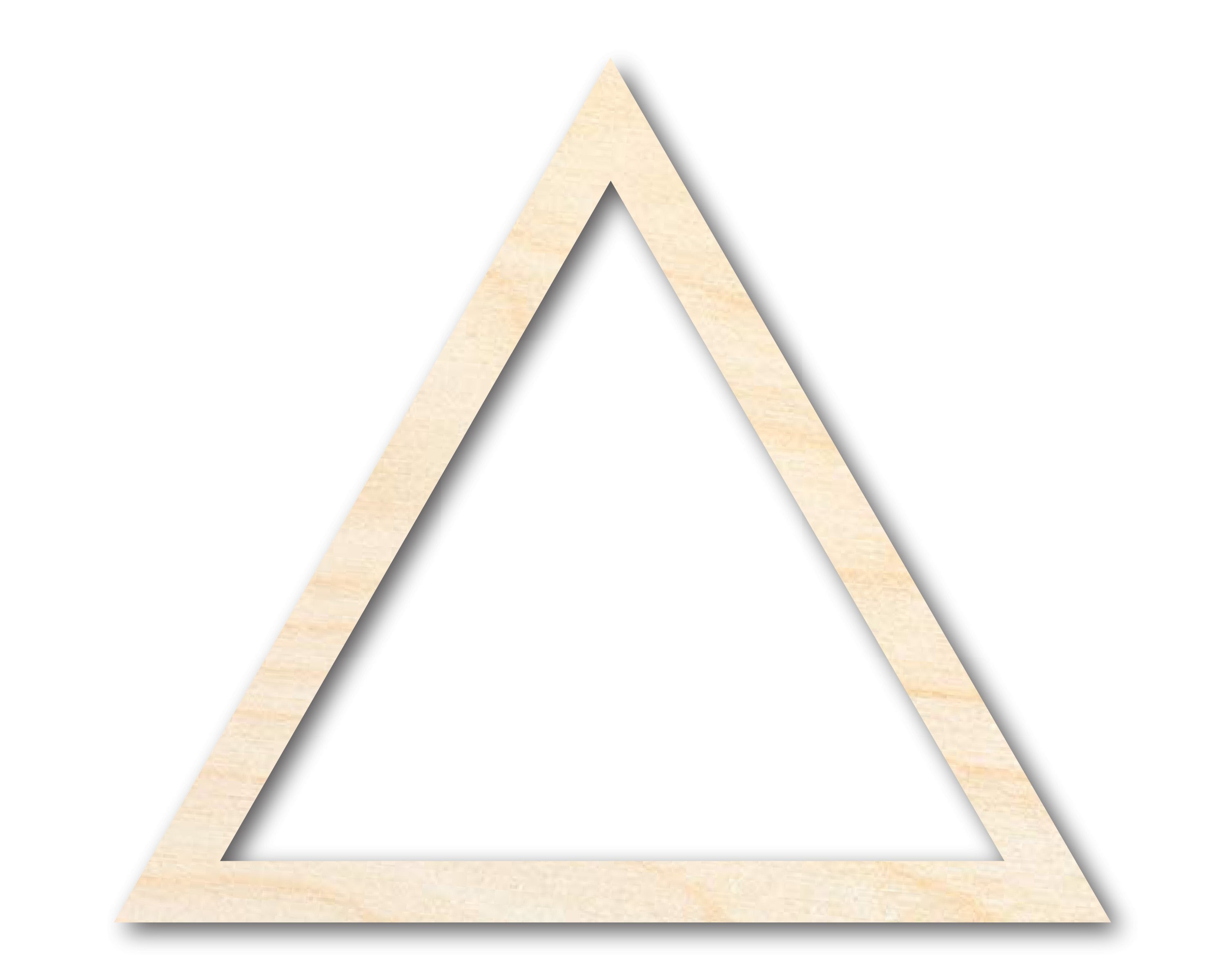 Unfinished Wood Triangle Outline Shape | DIY Craft Cutout | up to 46 ...