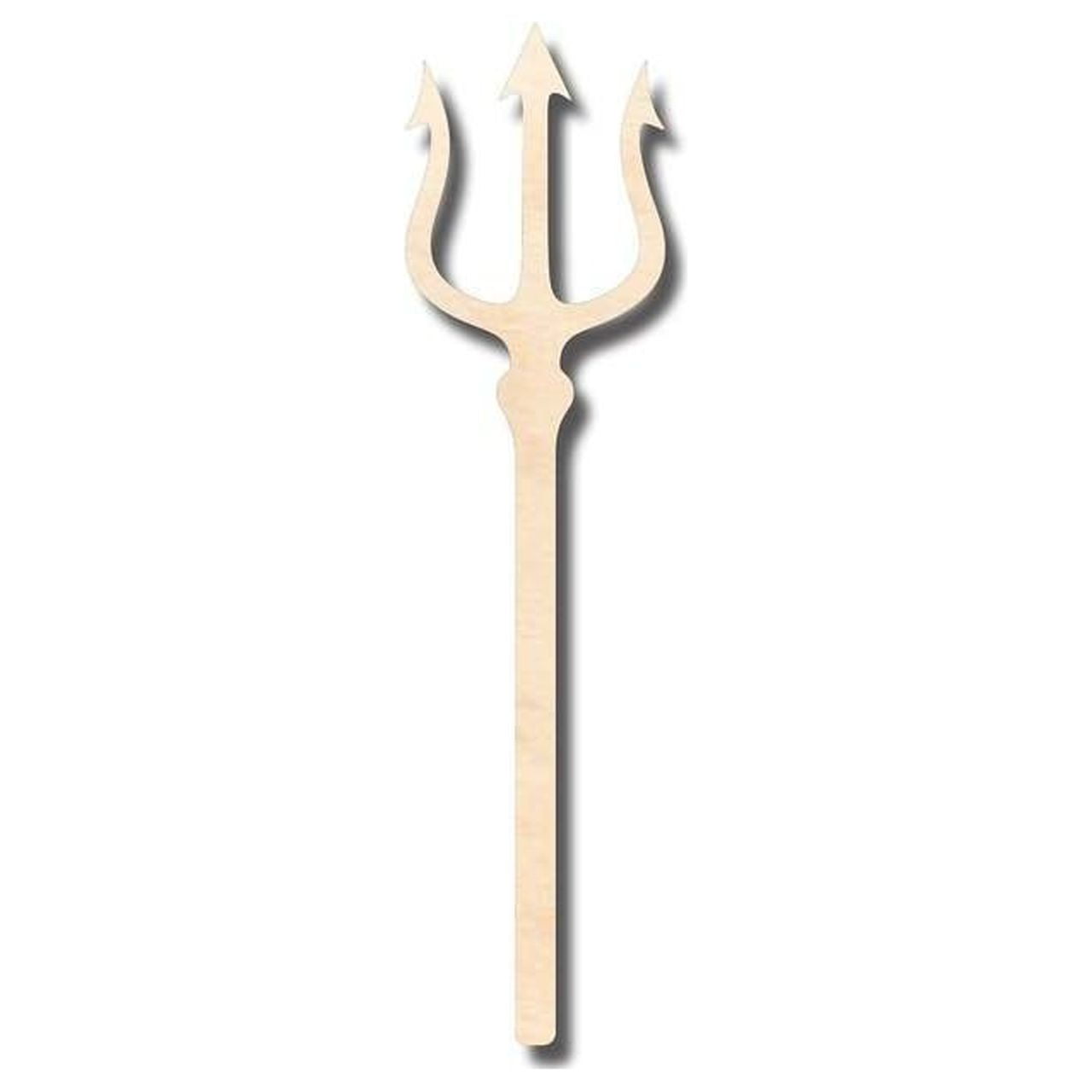 Unfinished Wood Trident Shape - Ocean - Neptune - Craft - up to 46" DIY ...