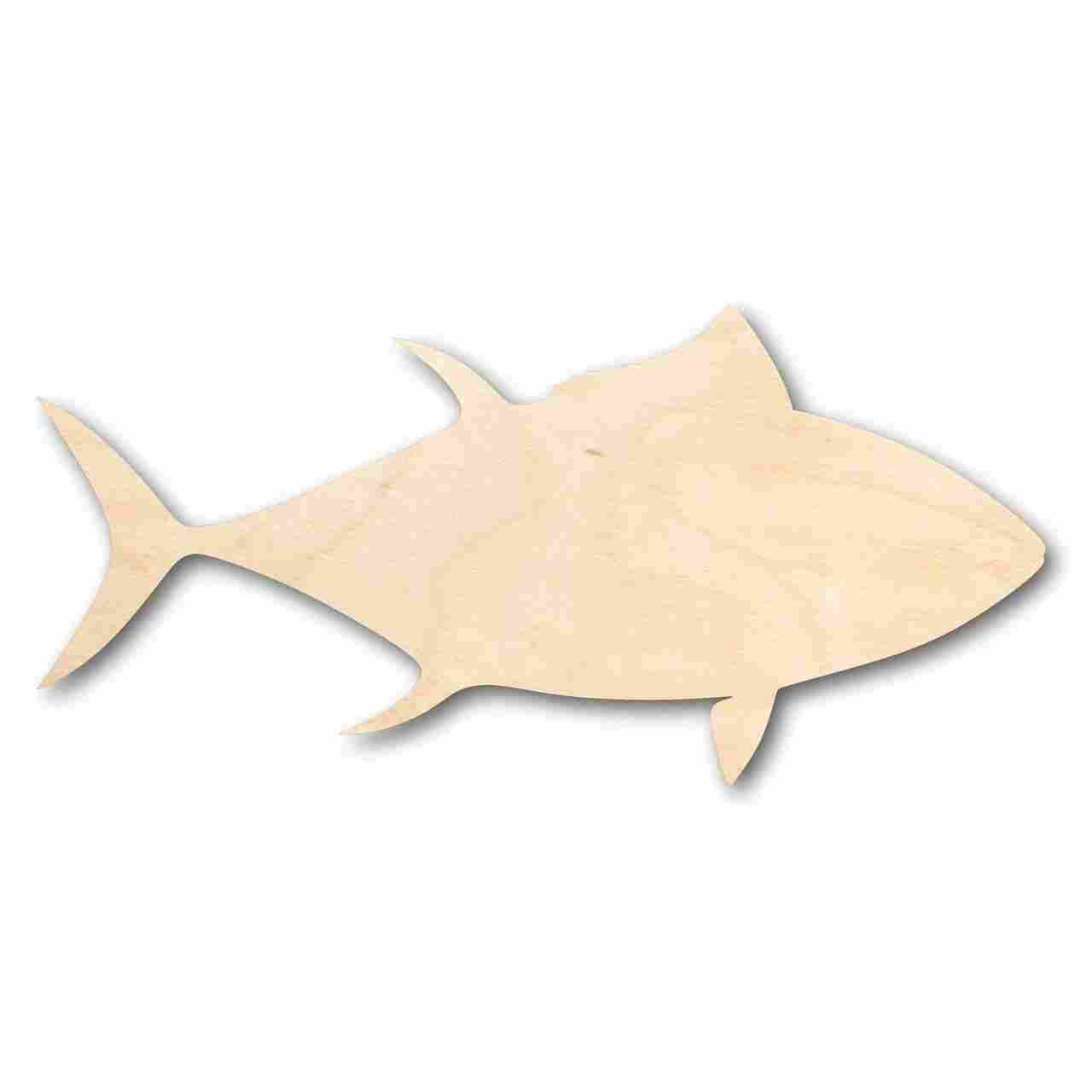 Unfinished Wood Tuna Fish Shape - Ocean - Craft - up to 46" DIY 4" / 1/ ...