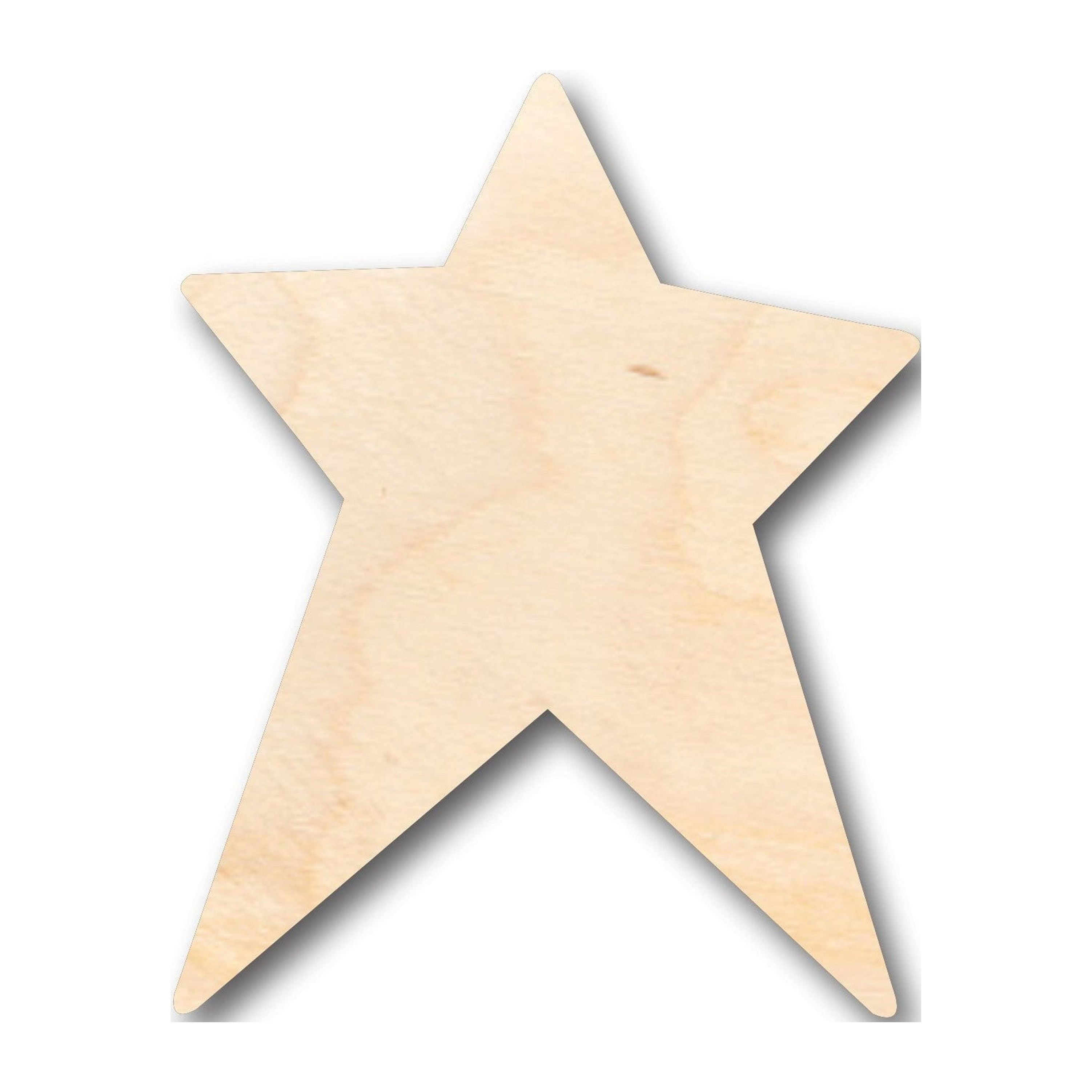 "24 Hour Crafts Unfinished Wooden Star Shape, Laser Cut Birch, 5"" to ...