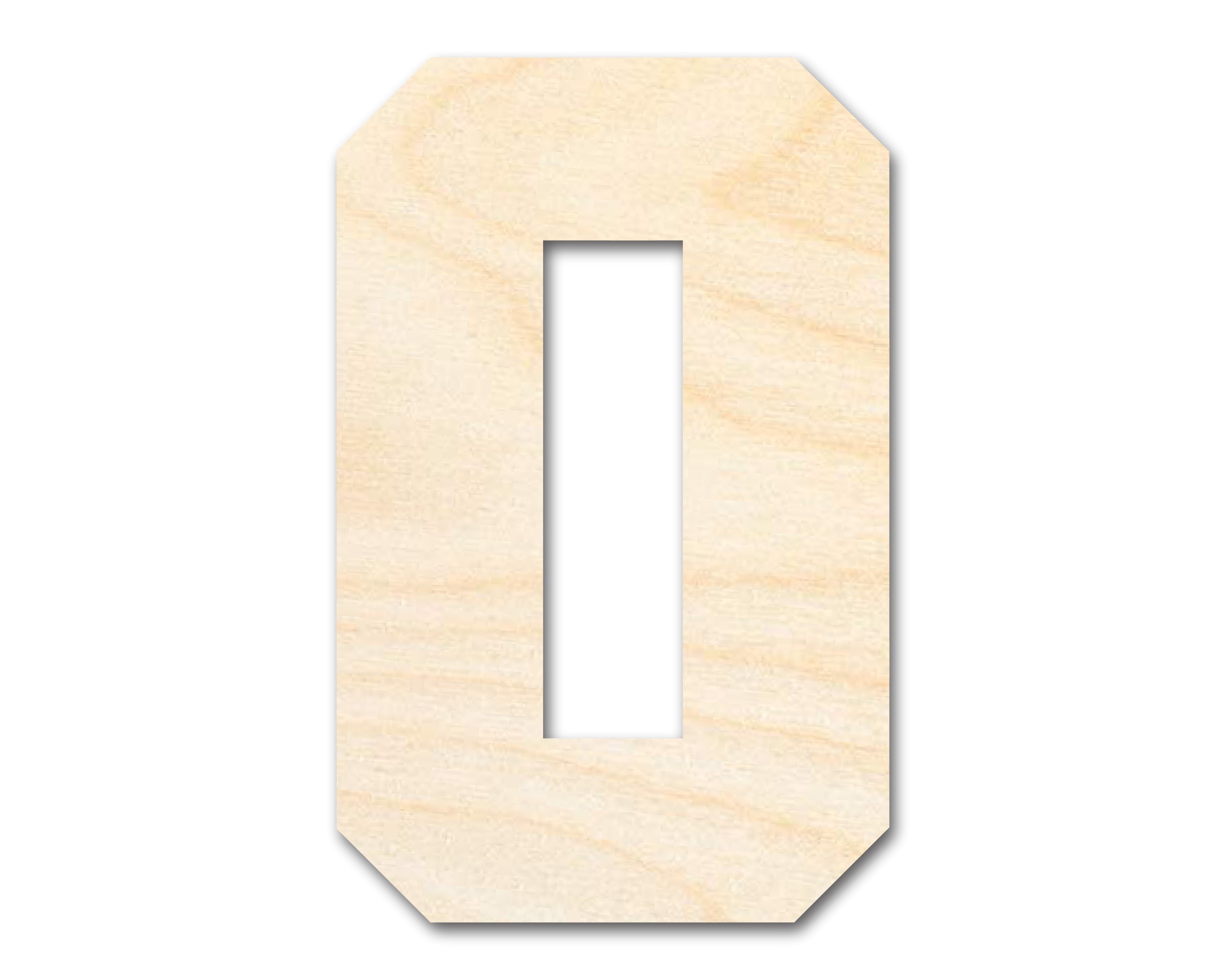 Unfinished Wood Varisty Number Zero Shape 24" / 3/4" - Walmart.com