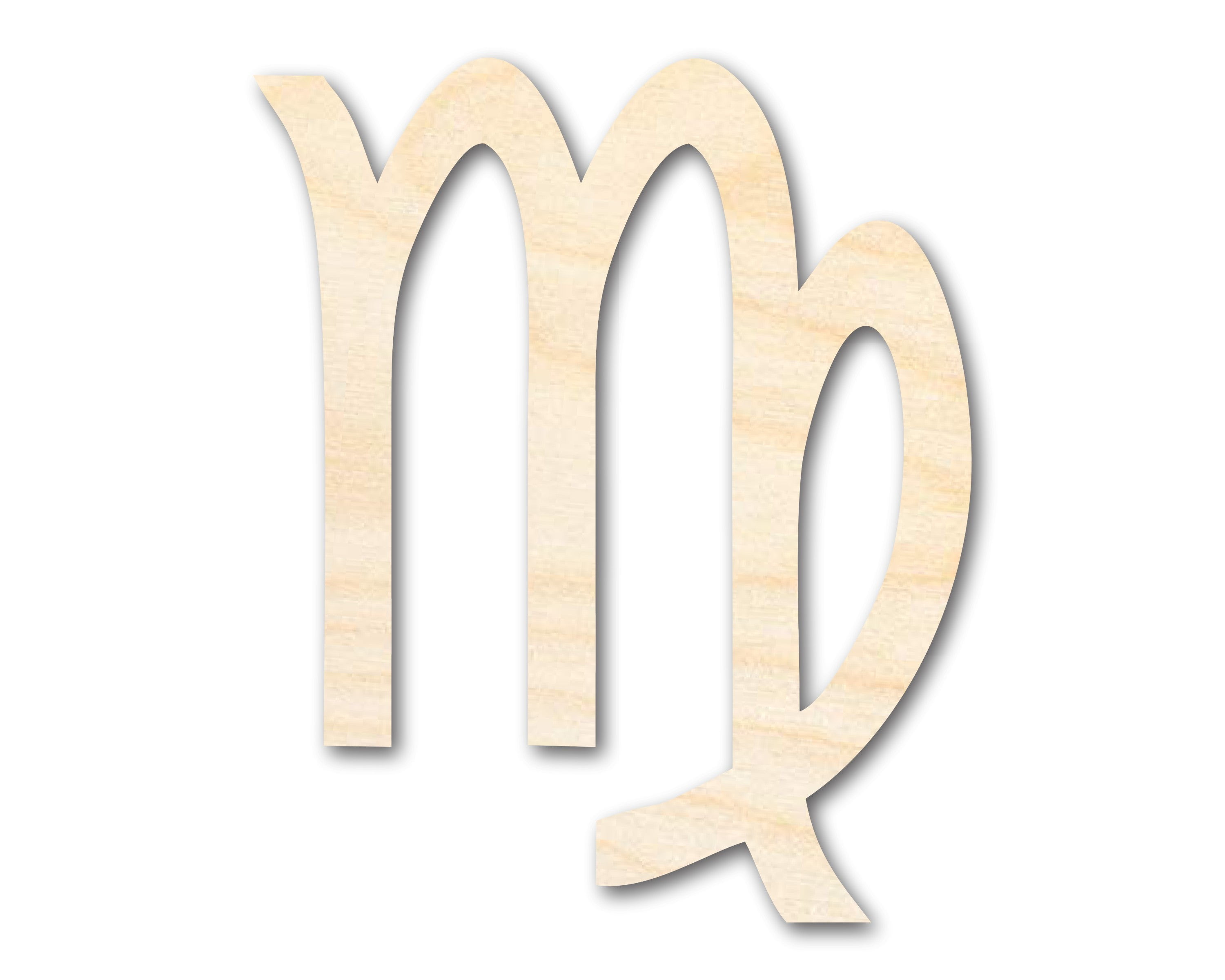 Unfinished Wood Virgo Sign Shape - Zodiac Craft - up to 46" 5" / 1/8 ...
