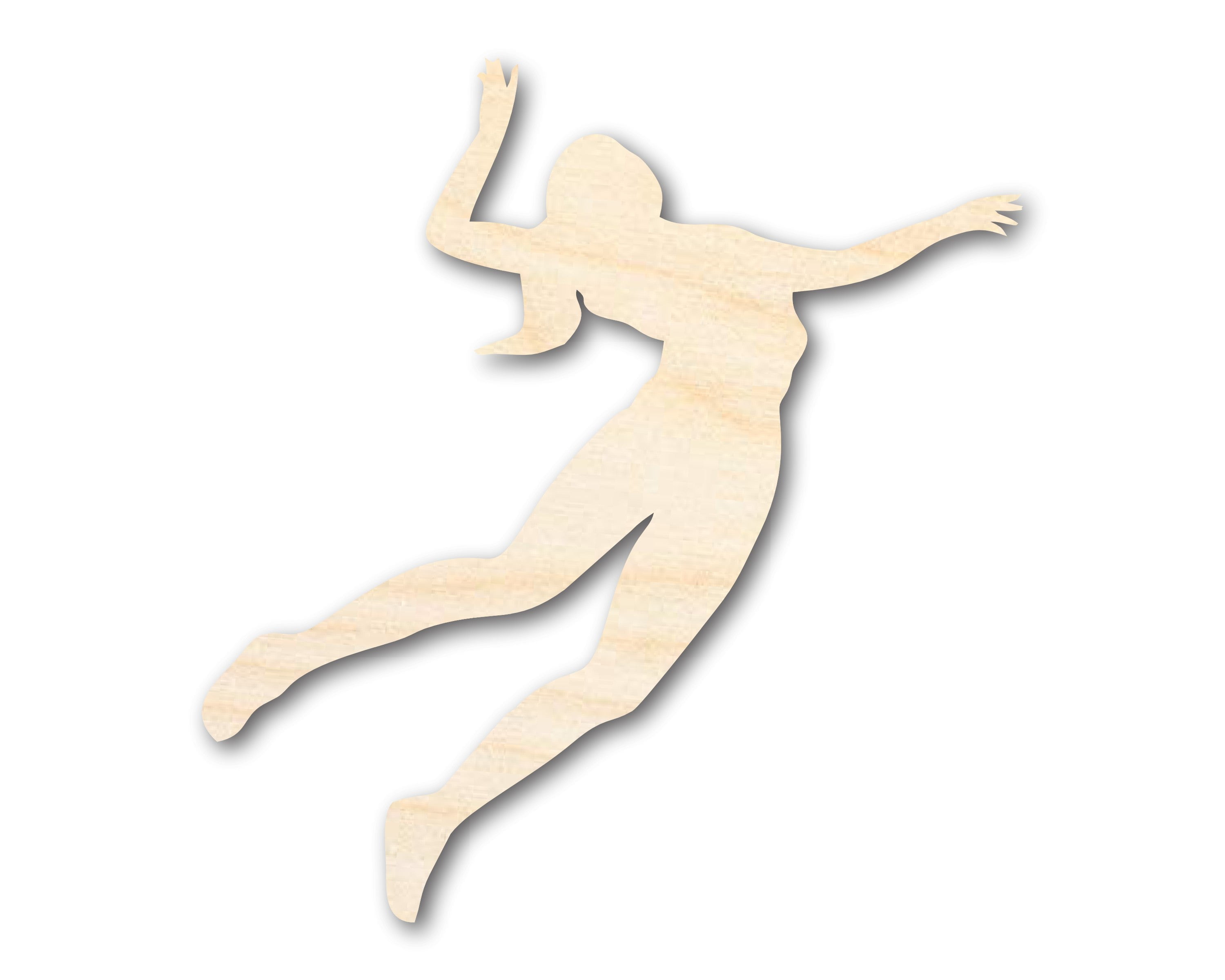 Unfinished Wood Volleyball Spike Shape | DIY Craft Cutout | up to 46 ...