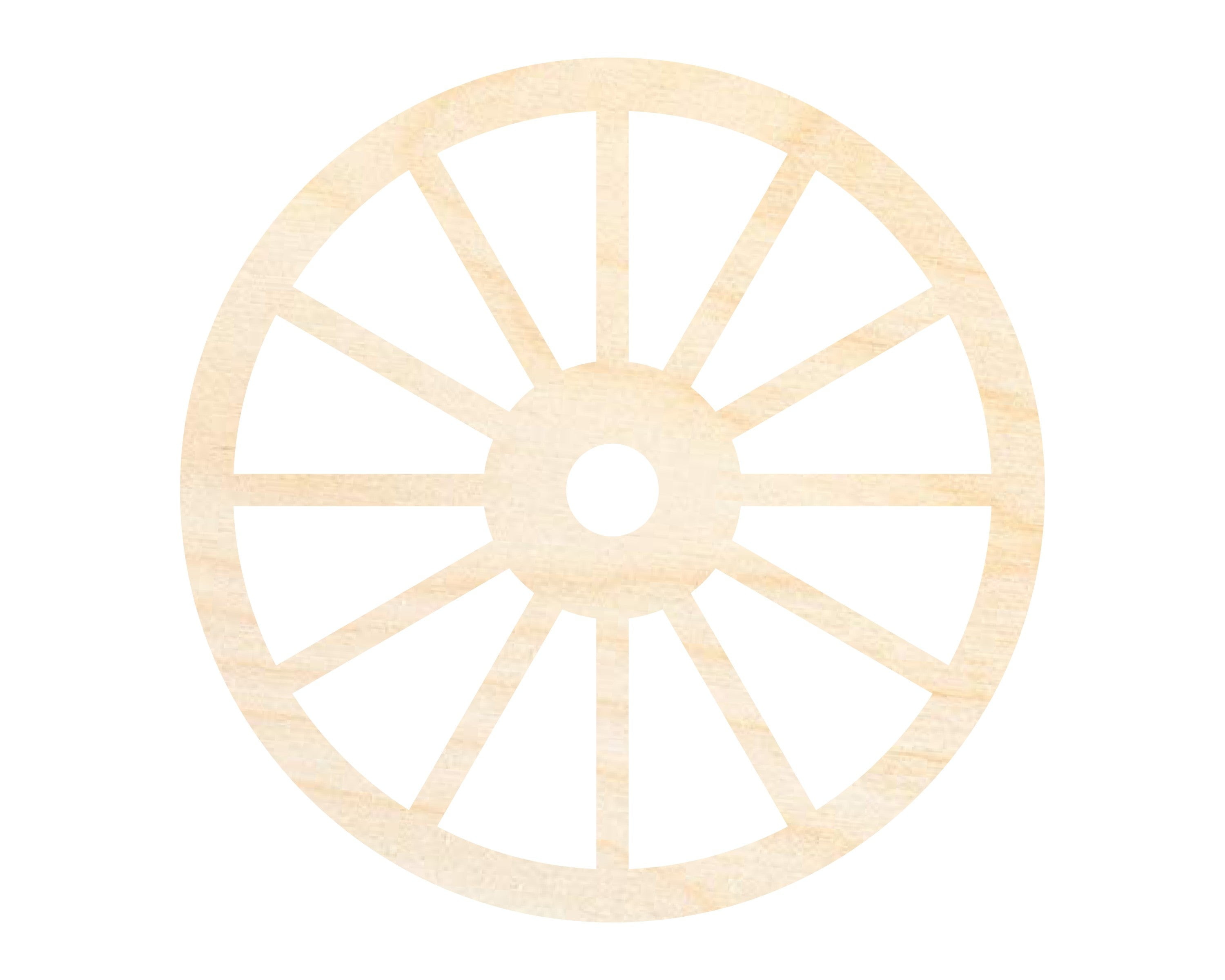 Unfinished Wood Wagon Wheel Shape | Rustic Farmhouse | DIY Craft Cutout ...
