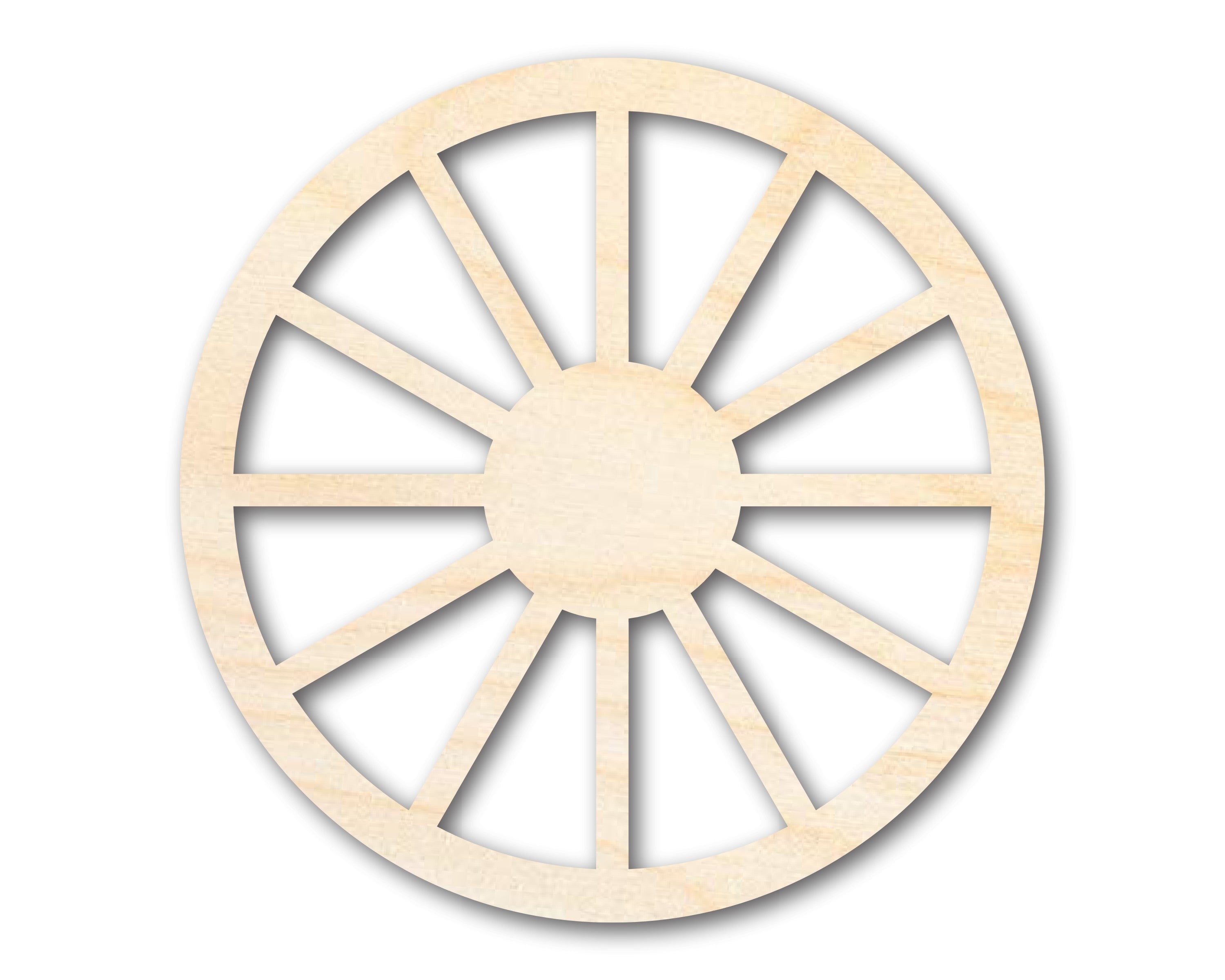 Unfinished Wood Wagon Wheel Shape | Rustic Farmhouse | DIY Craft Cutout ...